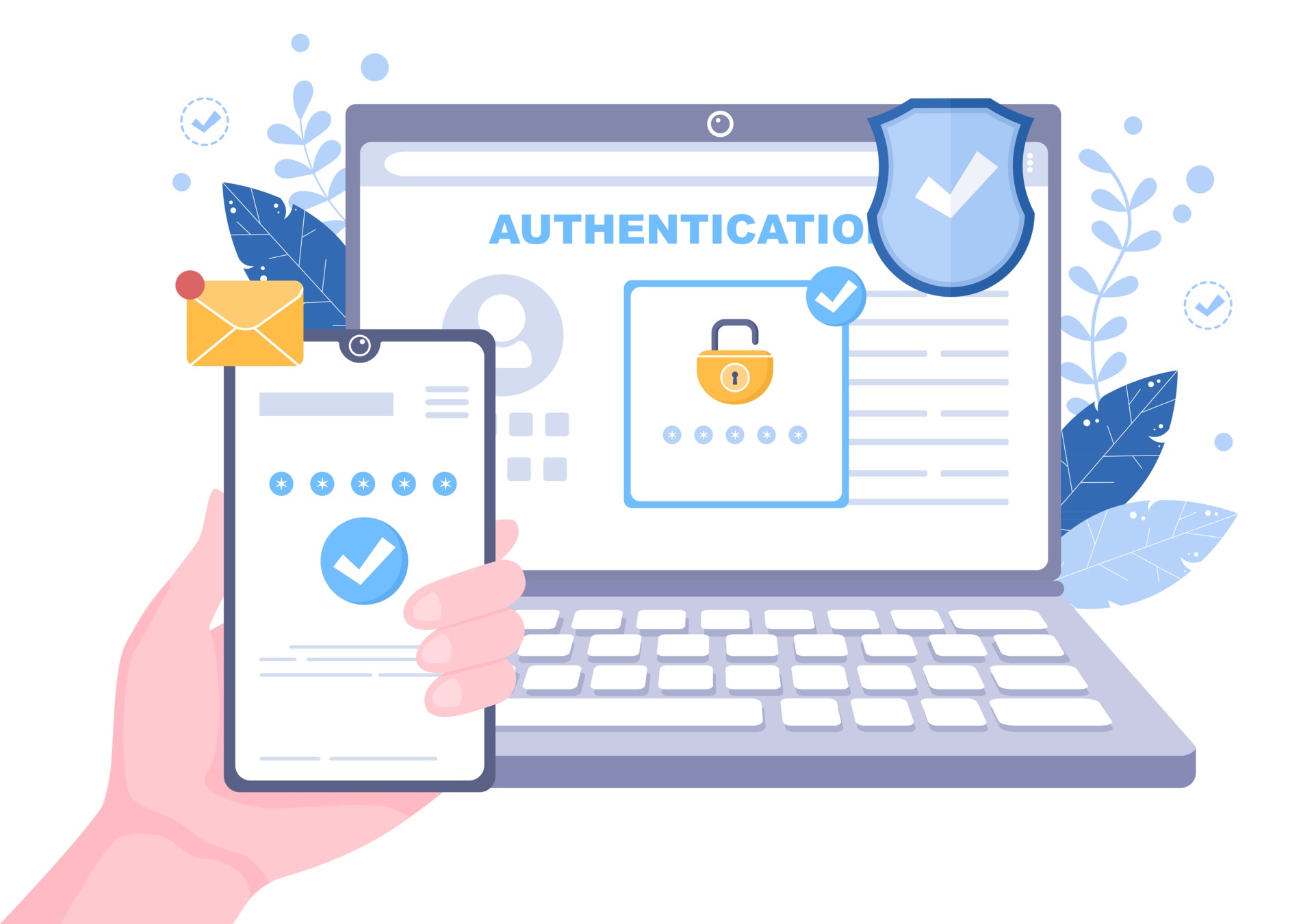 Authentication Security Flat Illustration 2725409 Vector Art At Vecteezy