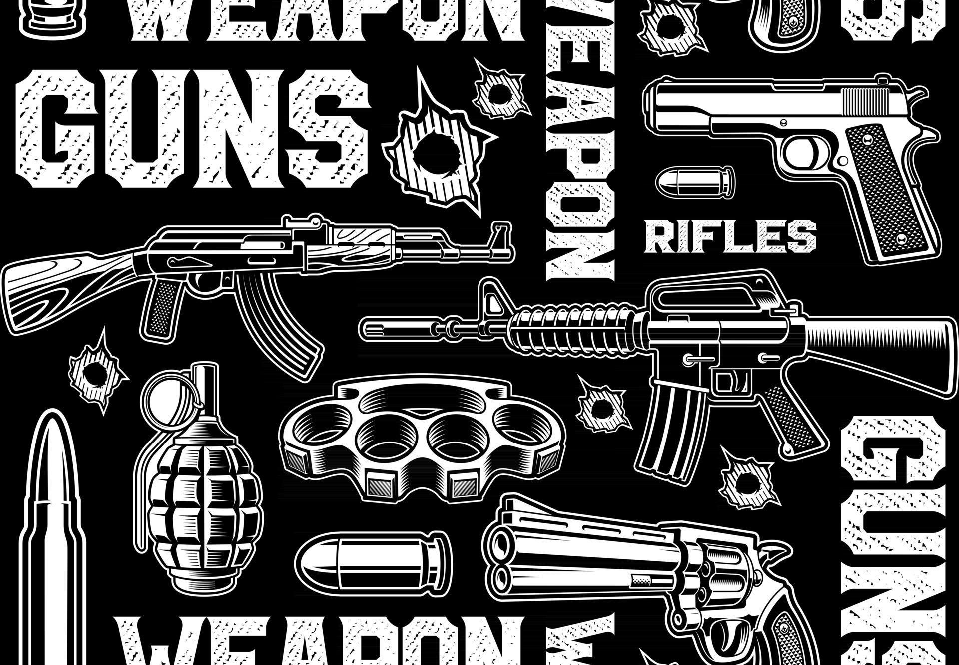 Weapon seamless pattern 2727962 Vector Art at Vecteezy
