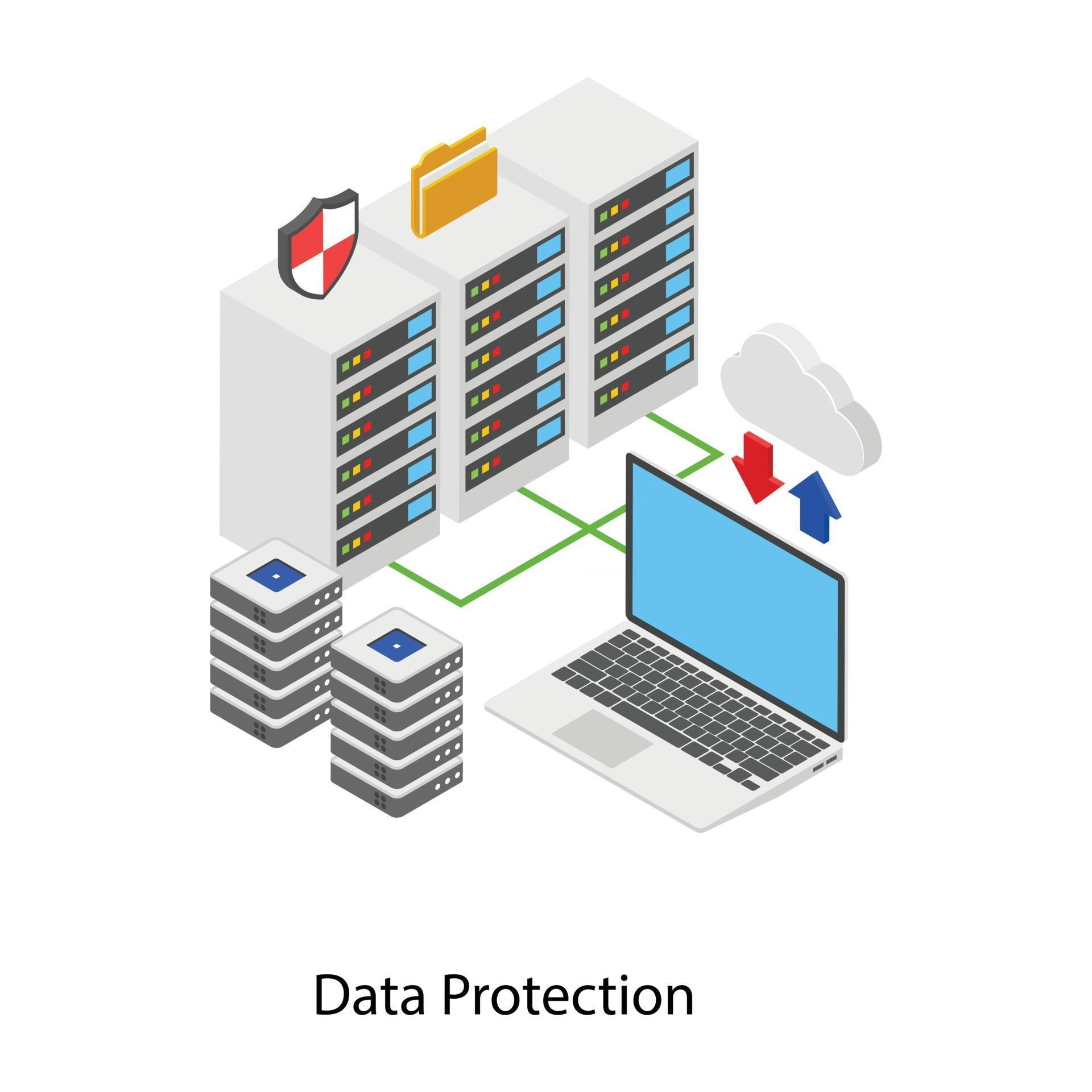 Data Protection Elements 2730250 Vector Art at Vecteezy
