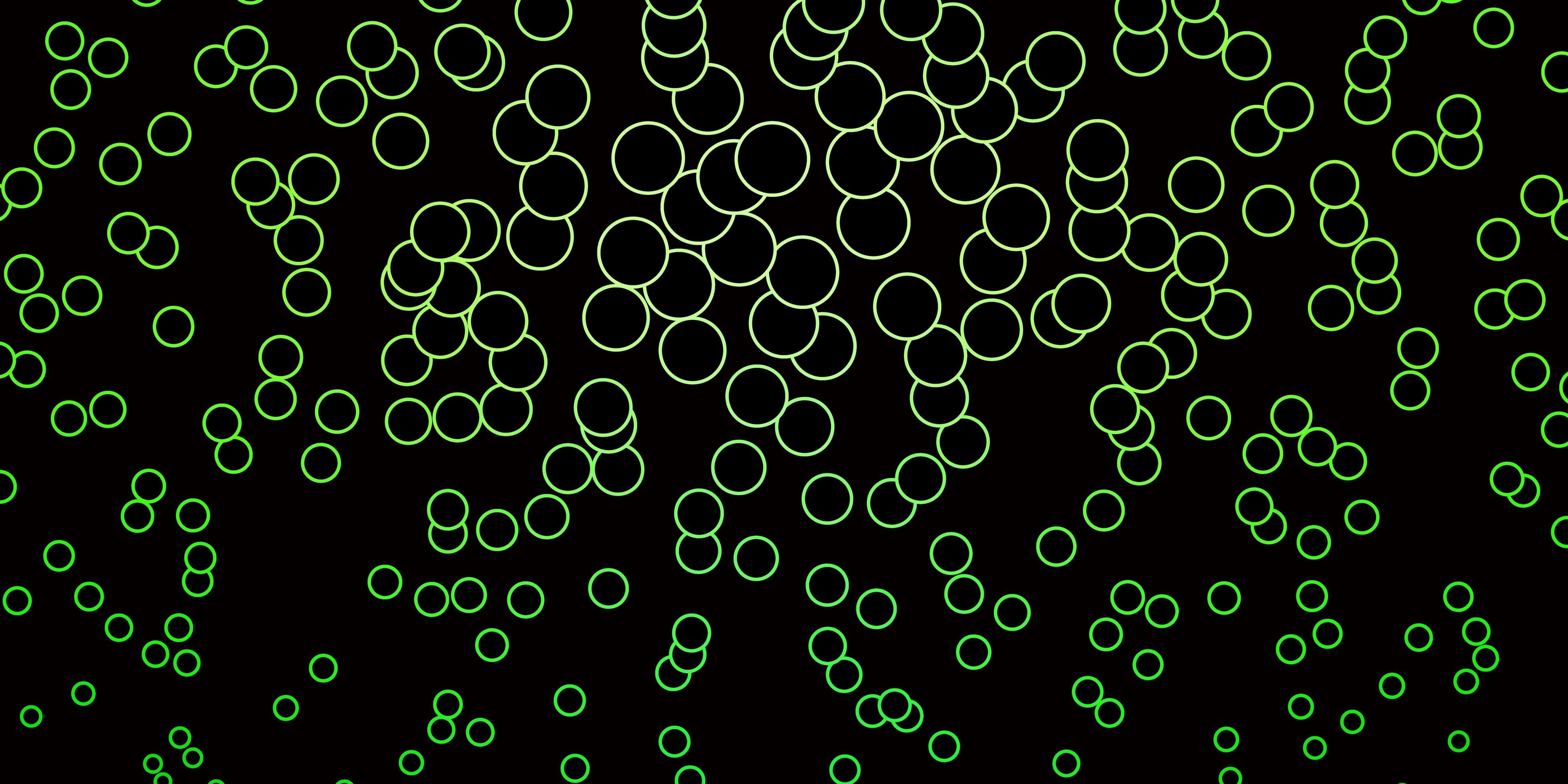 Dark Green Vector Pattern With Circles Abstract Colorful Disks On Simple Gradient Background