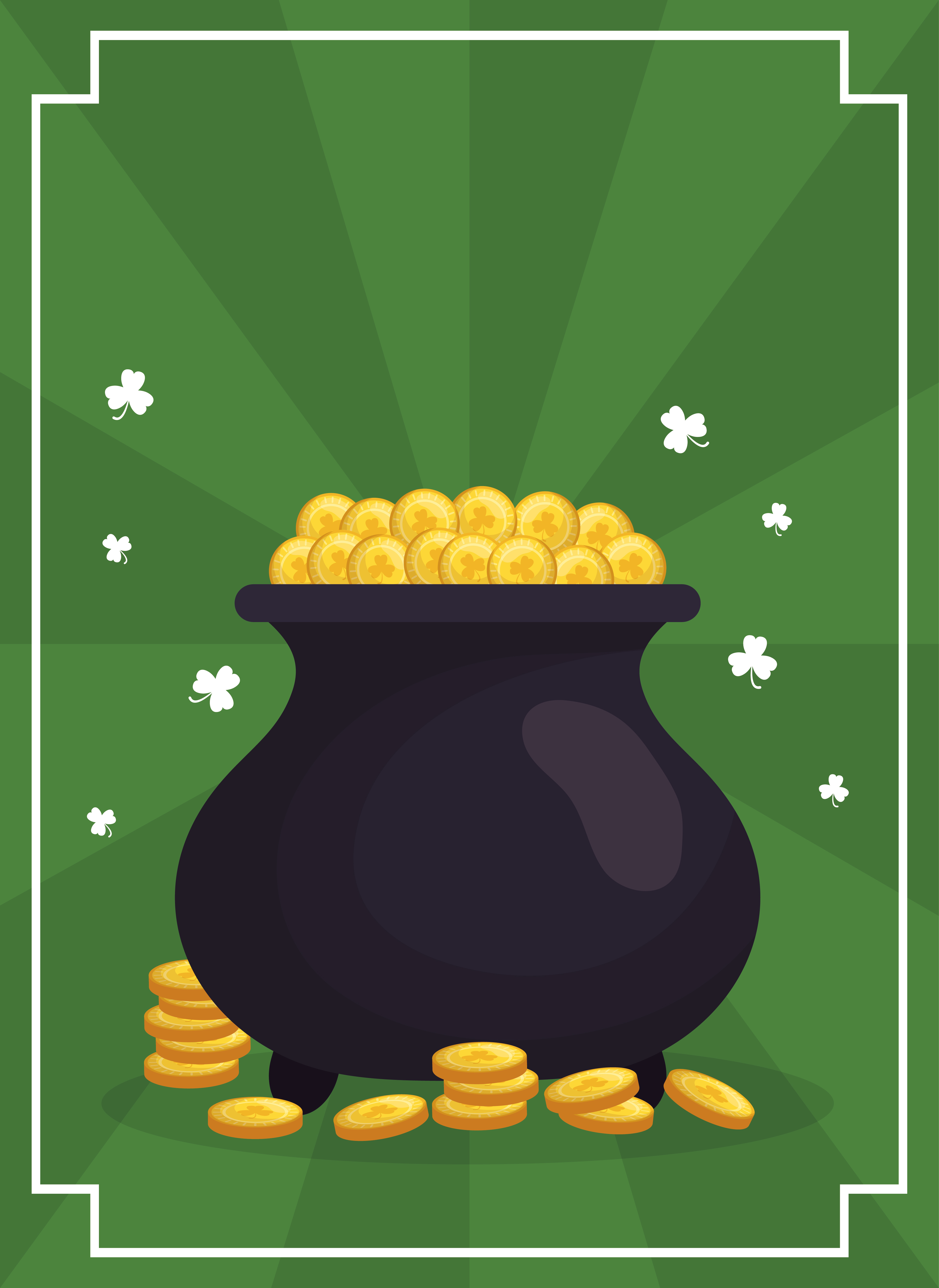 Saint patricks day gold pot vector design 2732698 Vector Art at Vecteezy