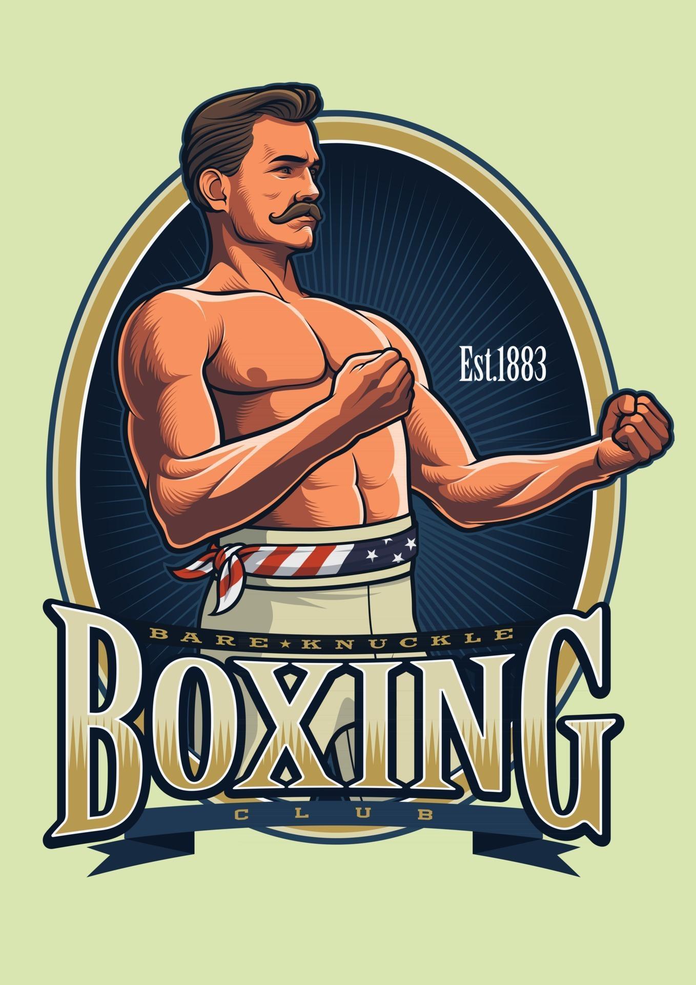 Vintage Boxing Logo Template Bare Knuckle Boxing Logo Template and ... Vintage Boxing Logo Template Bare Knuckle Boxing Logo Template and ...