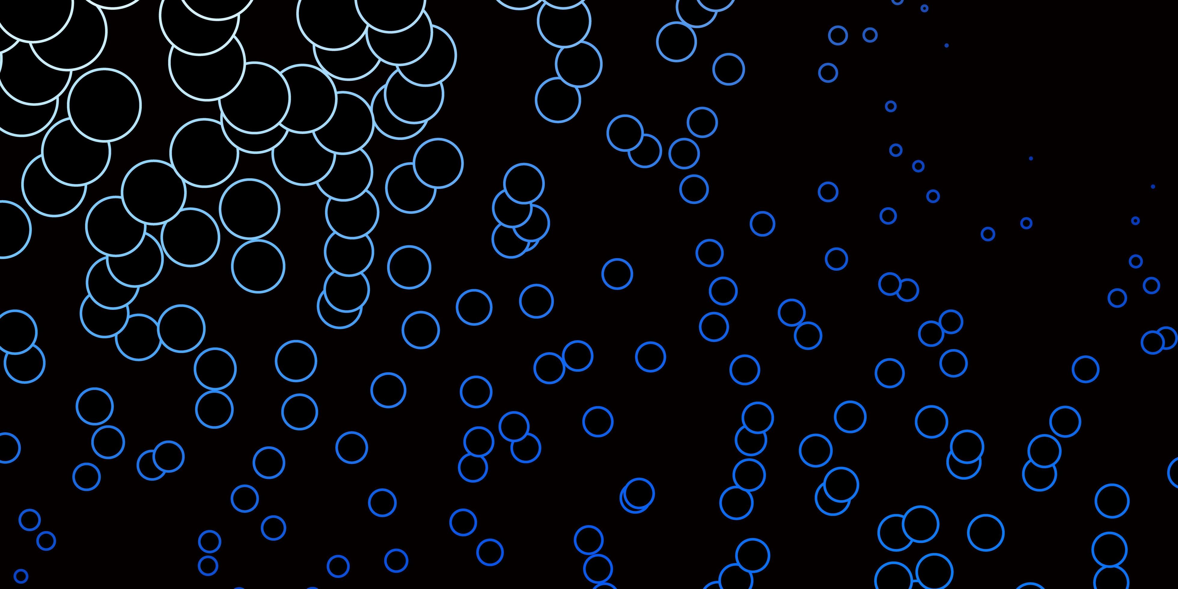 Dark Blue Vector Pattern With Circles Modern Abstract Illustration With Colorful Circle Shapes