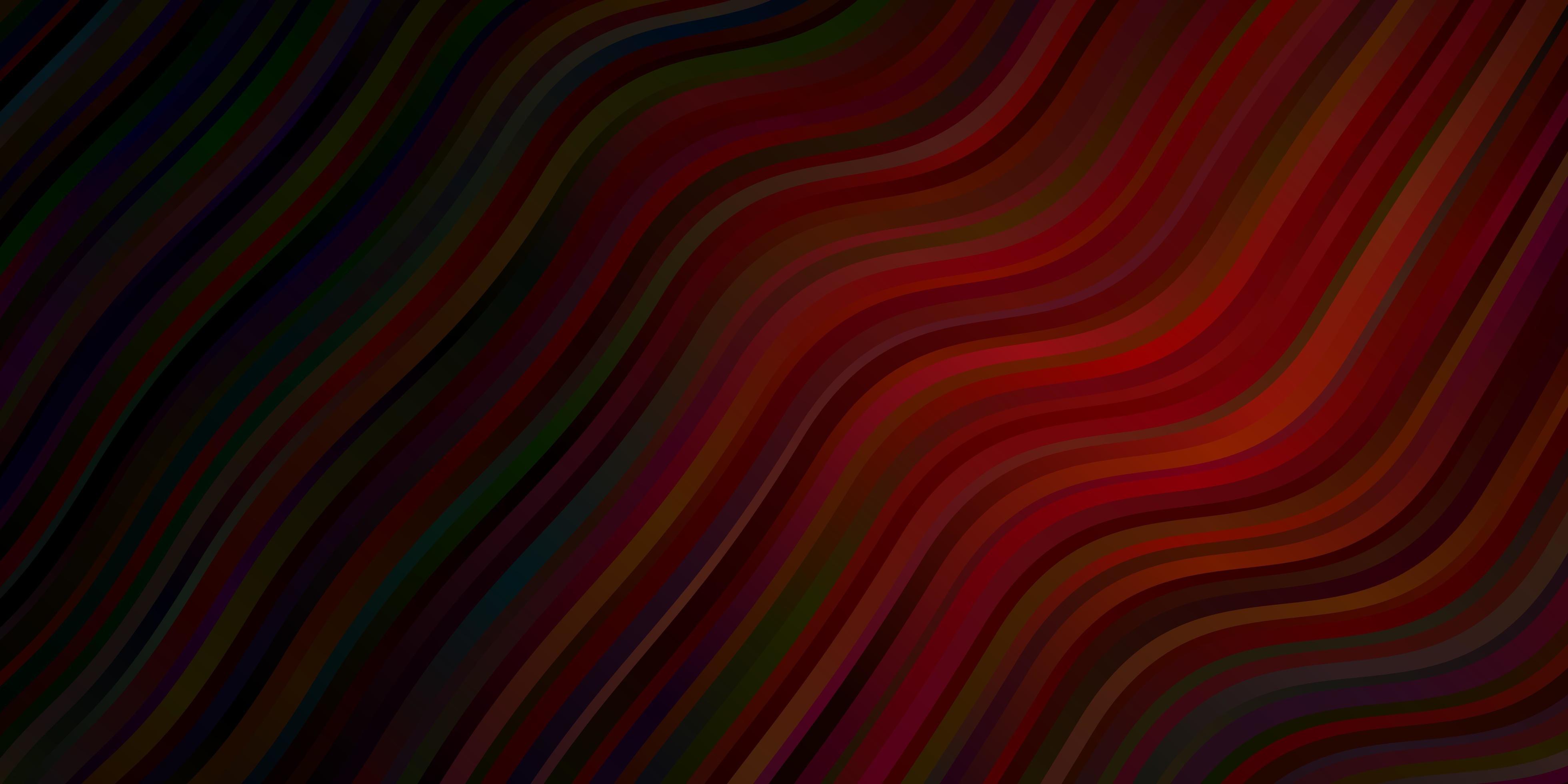 Dark Red Vector Pattern With Lines Colorful Illustration With Curved Lines Pattern For