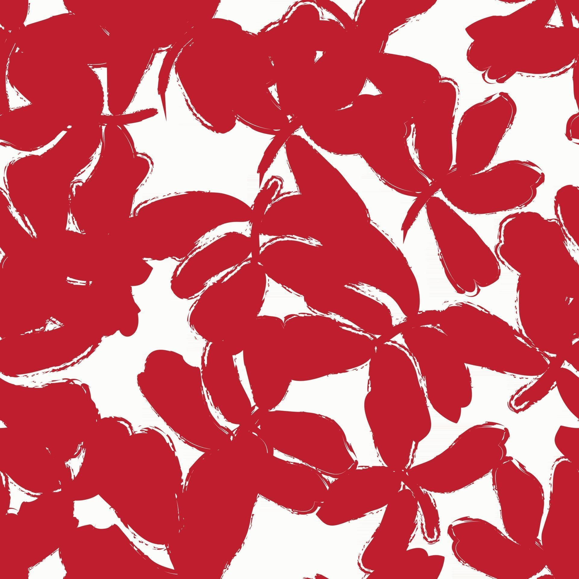 Red Floral Brush strokes Seamless Pattern Background 2738656 Vector Art ...