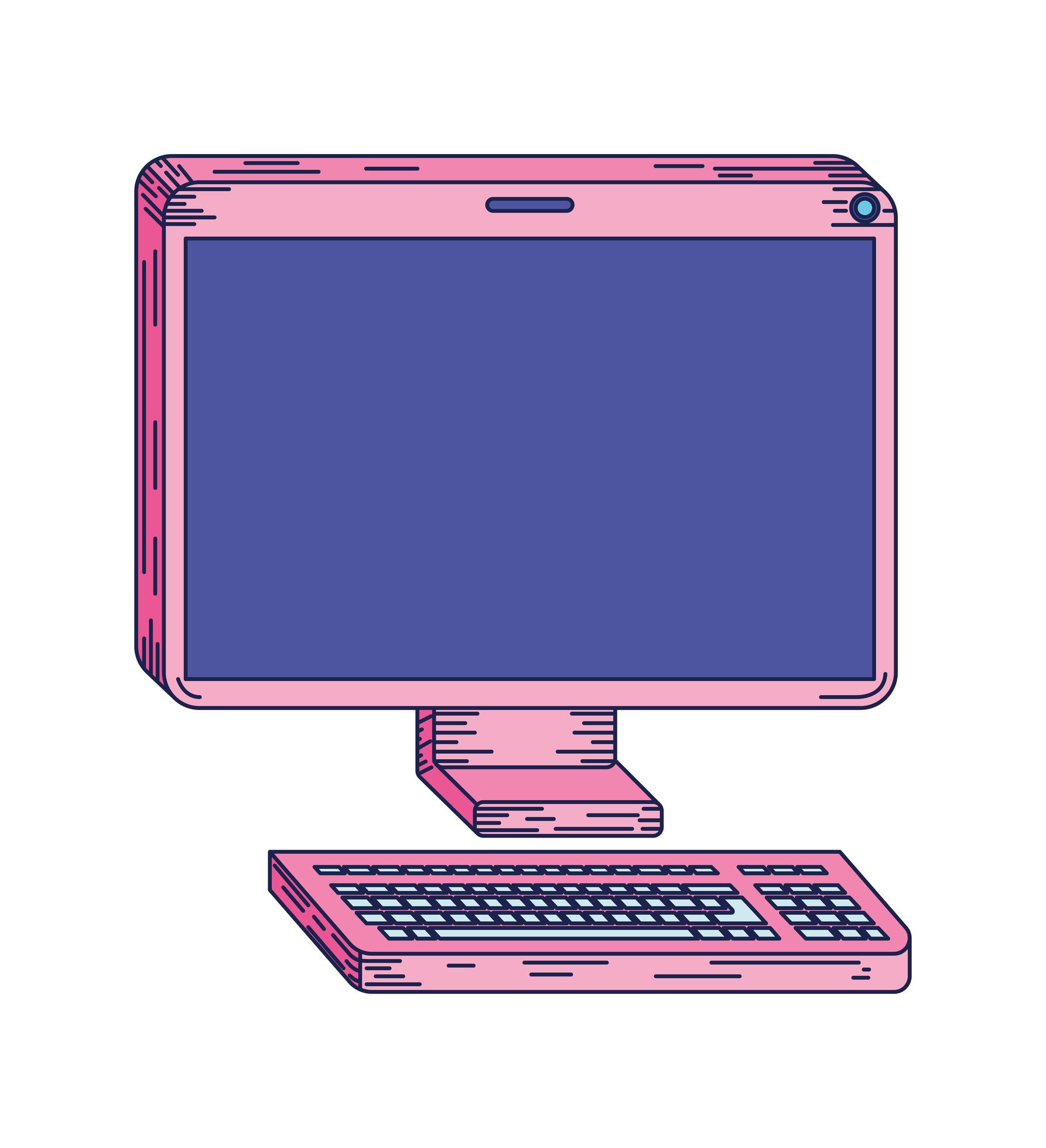 desktop computer isolated 2740032 Vector Art at Vecteezy