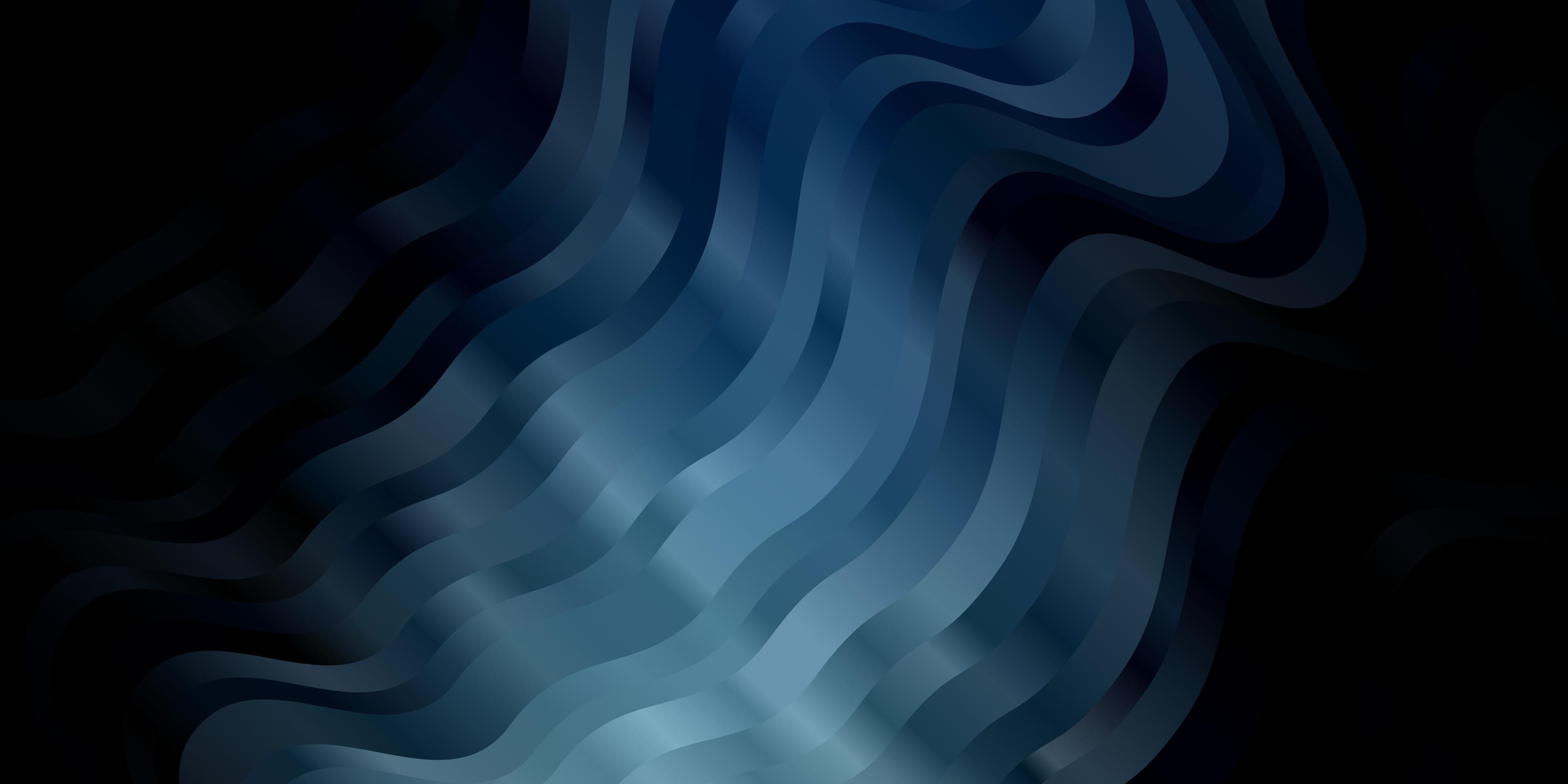 Dark Blue Vector Pattern With Curves Abstract Illustration With Gradient Bows Template For