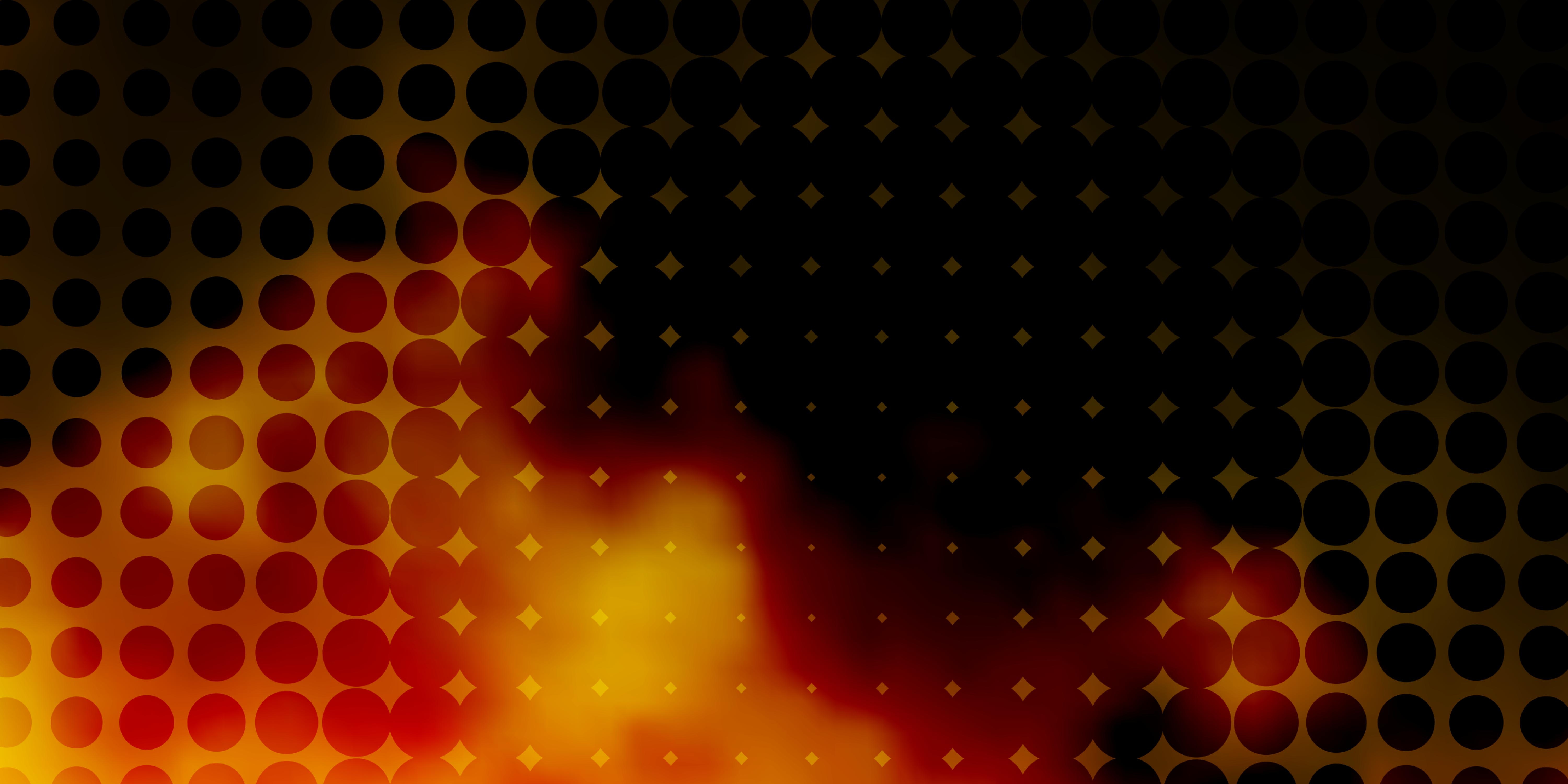 Dark Green Yellow Vector Backdrop With Circles Abstract Colorful Disks On Simple Gradient