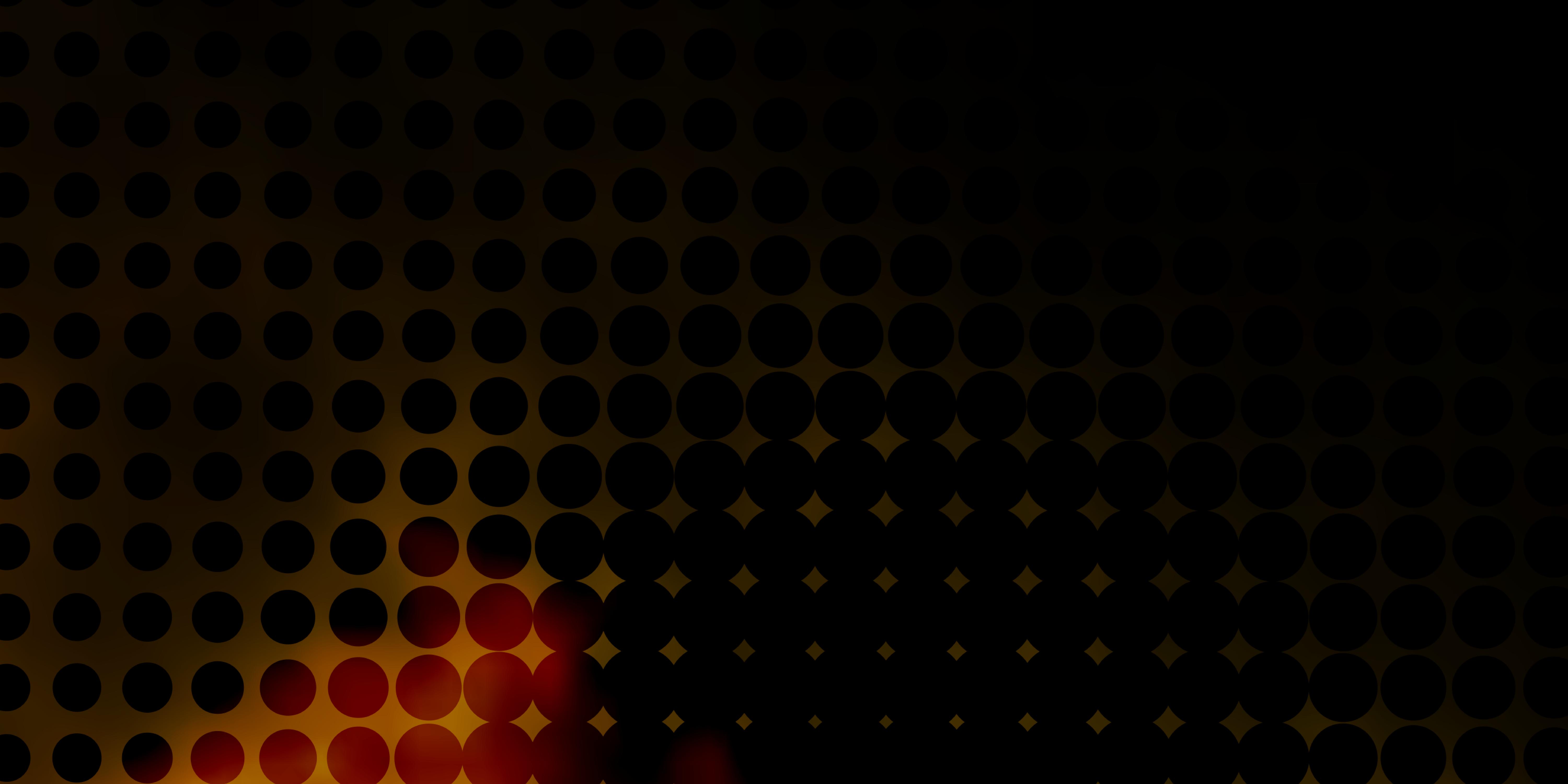 Dark Green Yellow Vector Background With Bubbles Abstract Colorful Disks On Simple Gradient