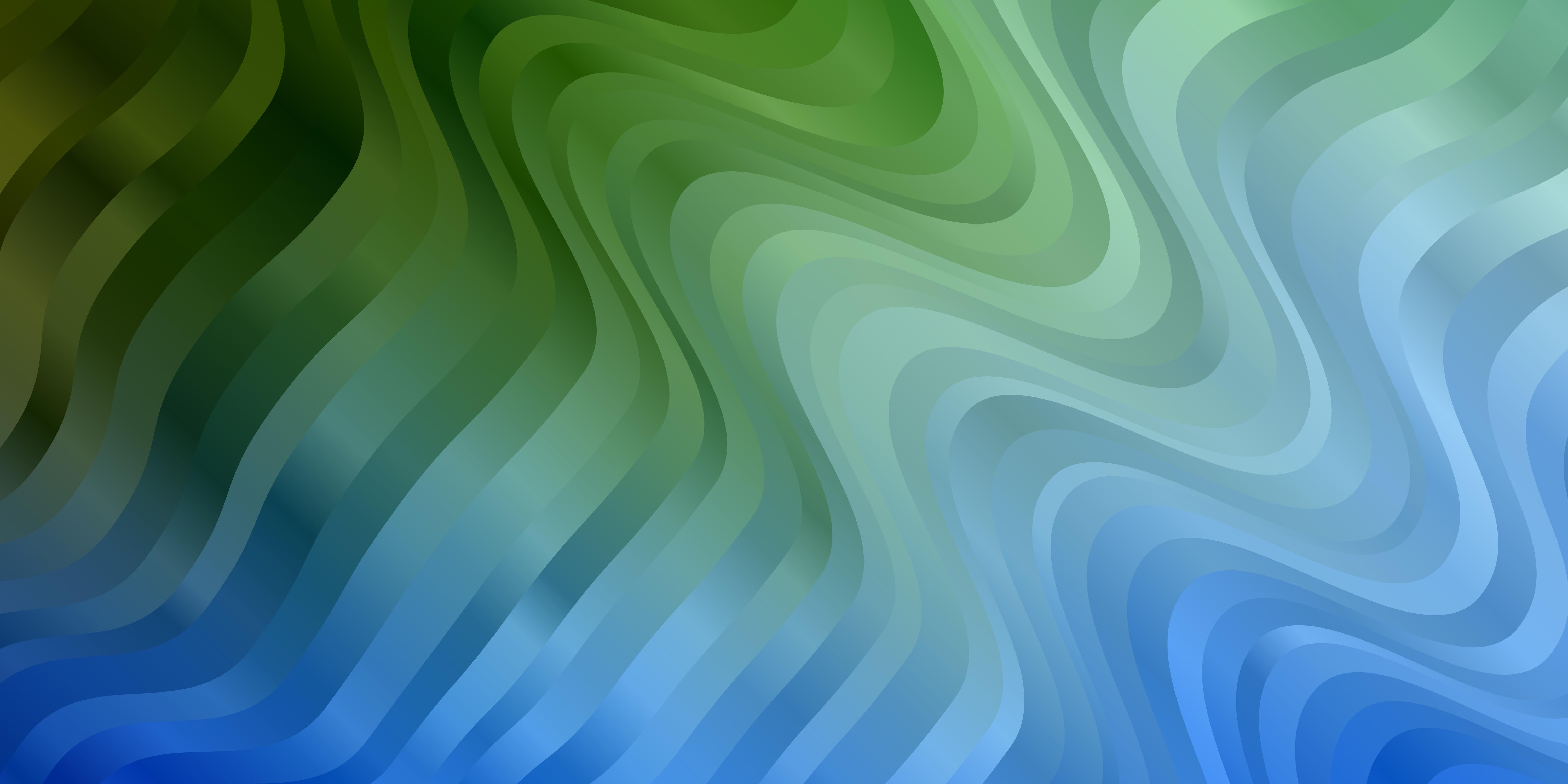 Light Blue Green Vector Pattern With Curved Lines Abstract Gradient Illustration With Wry