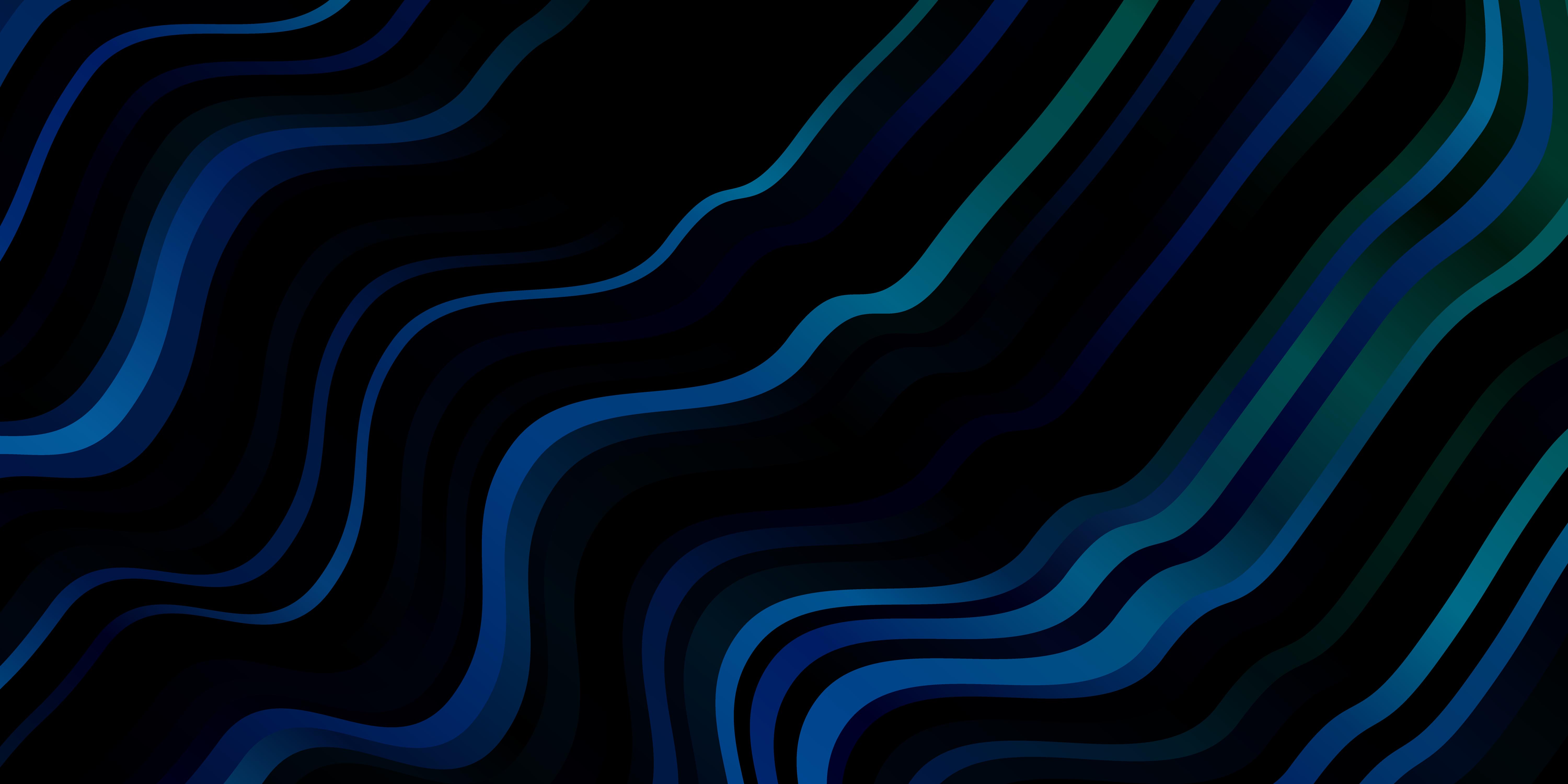 Light Blue Green Vector Texture With Curves Abstract Illustration With Gradient Bows Pattern