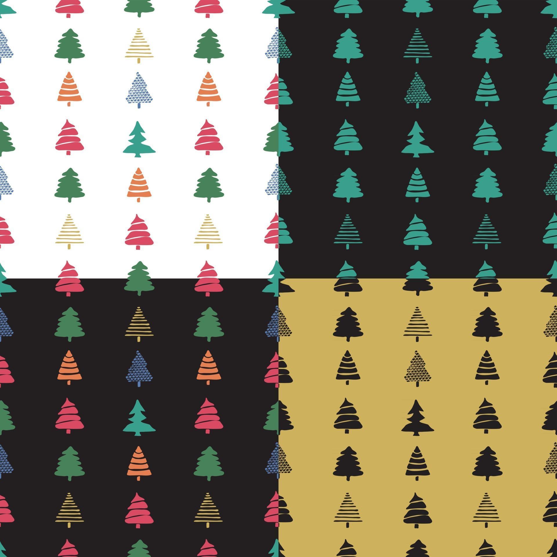 Seamless pattern with hand drawn pine fir branches 2744617 Vector Art ...