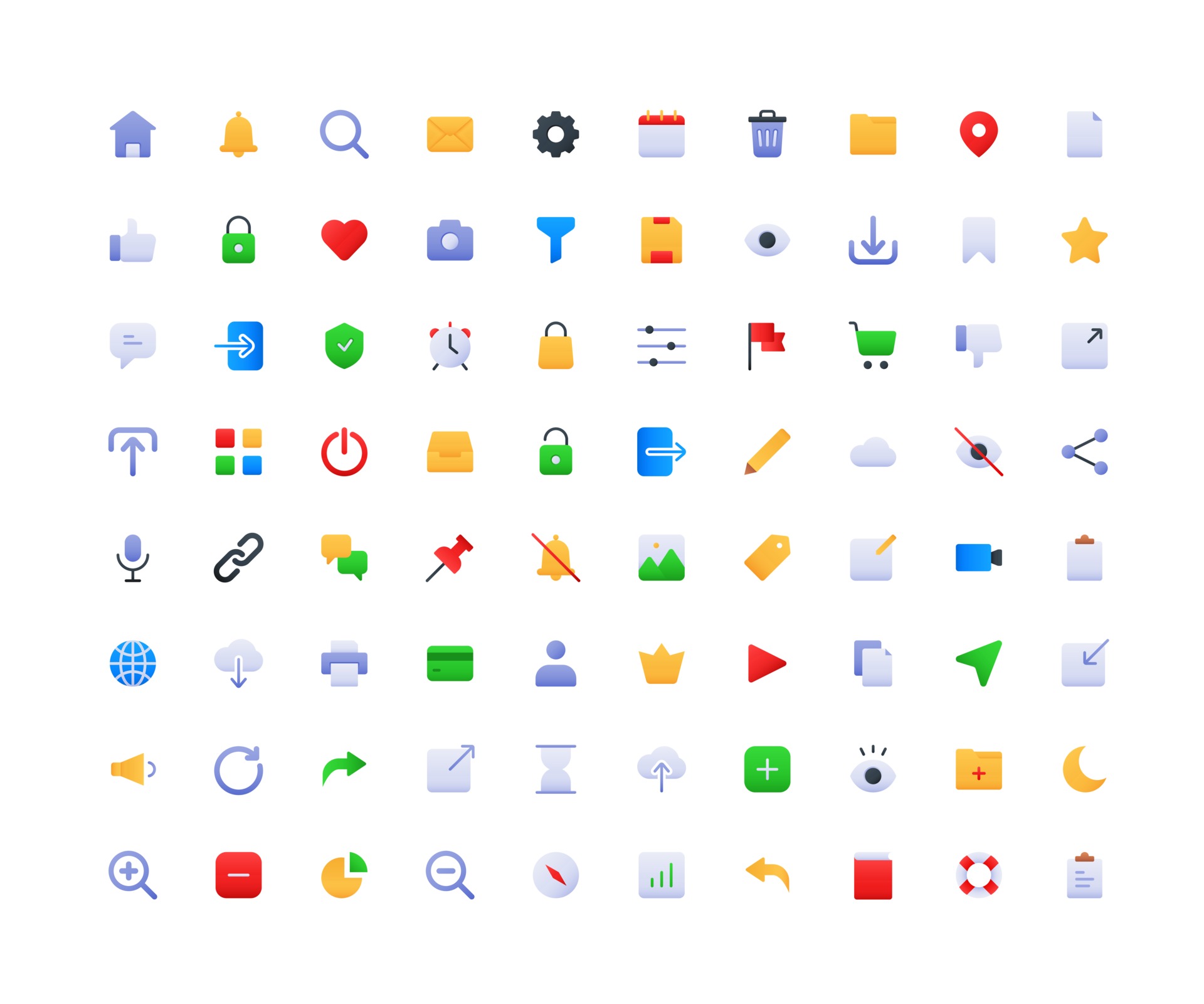 User Interface Gradient Icon Set 2744931 Vector Art At Vecteezy