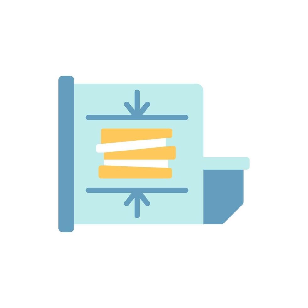 Trash compactor vector flat color icon. Mechanism for reducing material ...