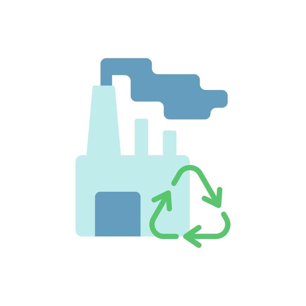 Recycling vector flat color icon. Converting waste materials into new ...