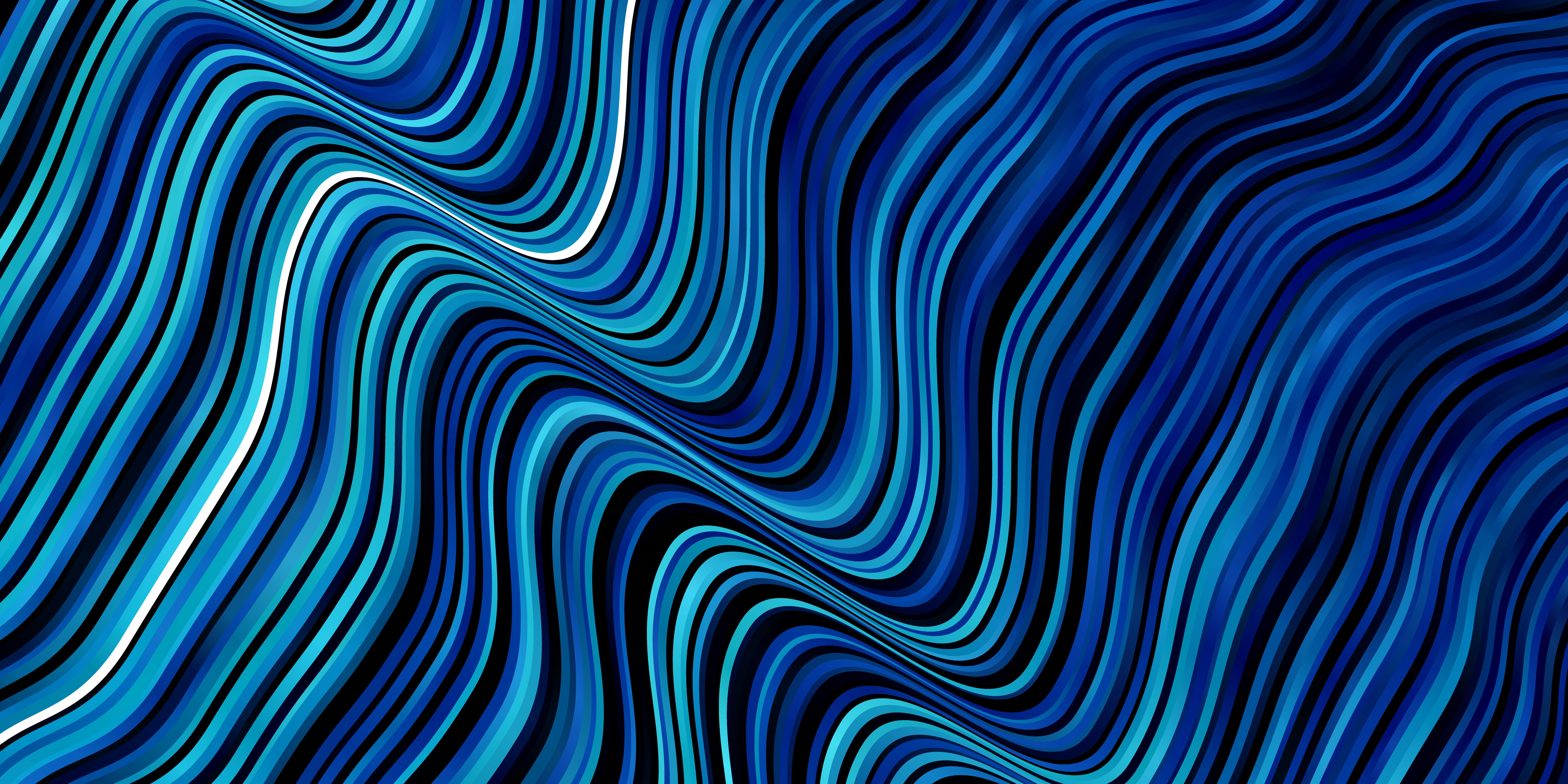 Light BLUE vector pattern with curved lines. Bright sample with ...