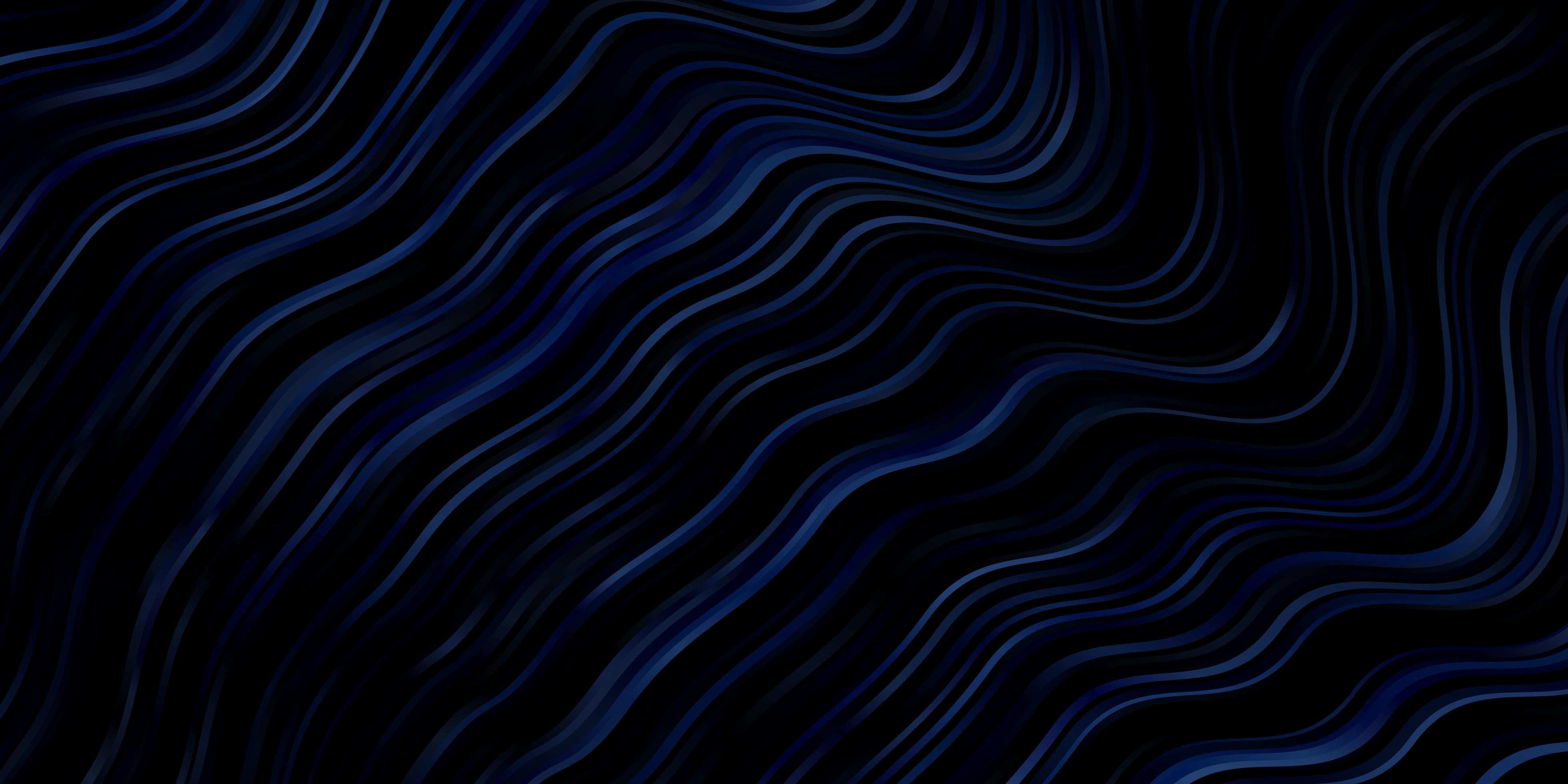 Dark Blue Vector Pattern With Curves Colorful Illustration In Abstract Style With Bent Lines