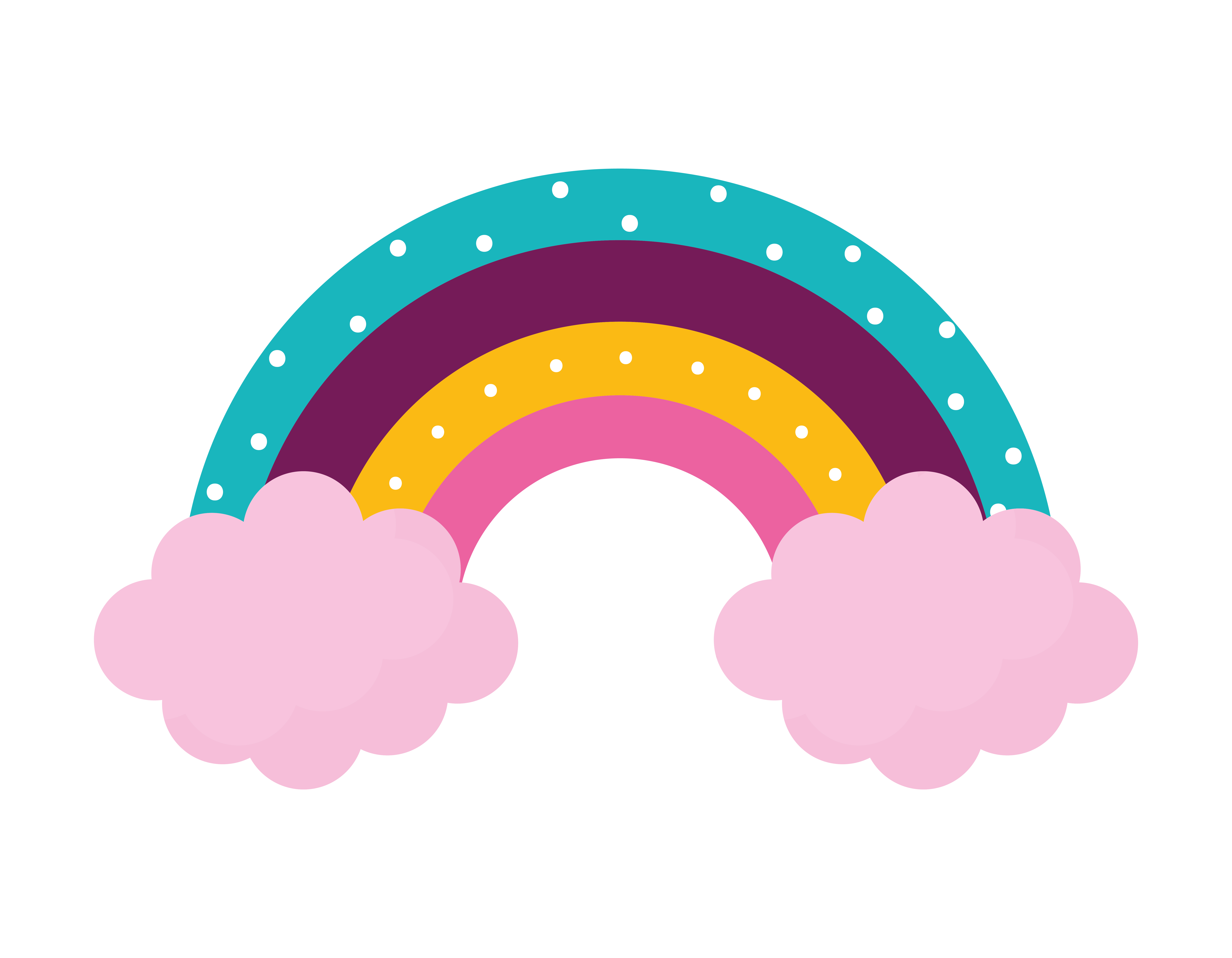 rainbow and clouds 2748995 Vector Art at Vecteezy