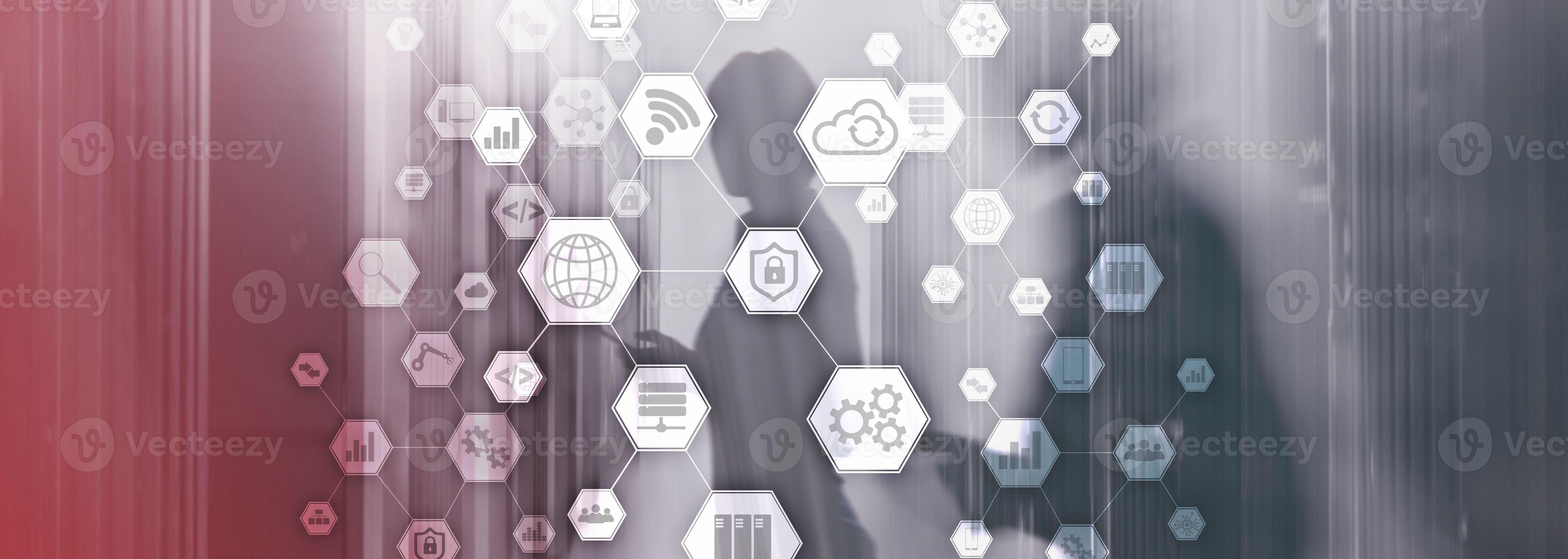 Information communication technology concept.Honeycomb panorama ... Information communication technology concept.Honeycomb panorama ...