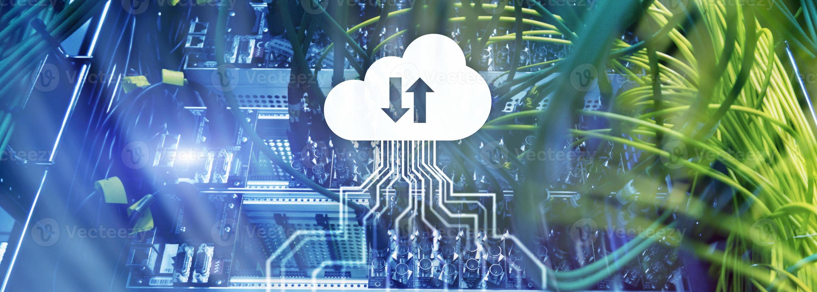 CLoud server and computing, data storage and processing. Internet and ...