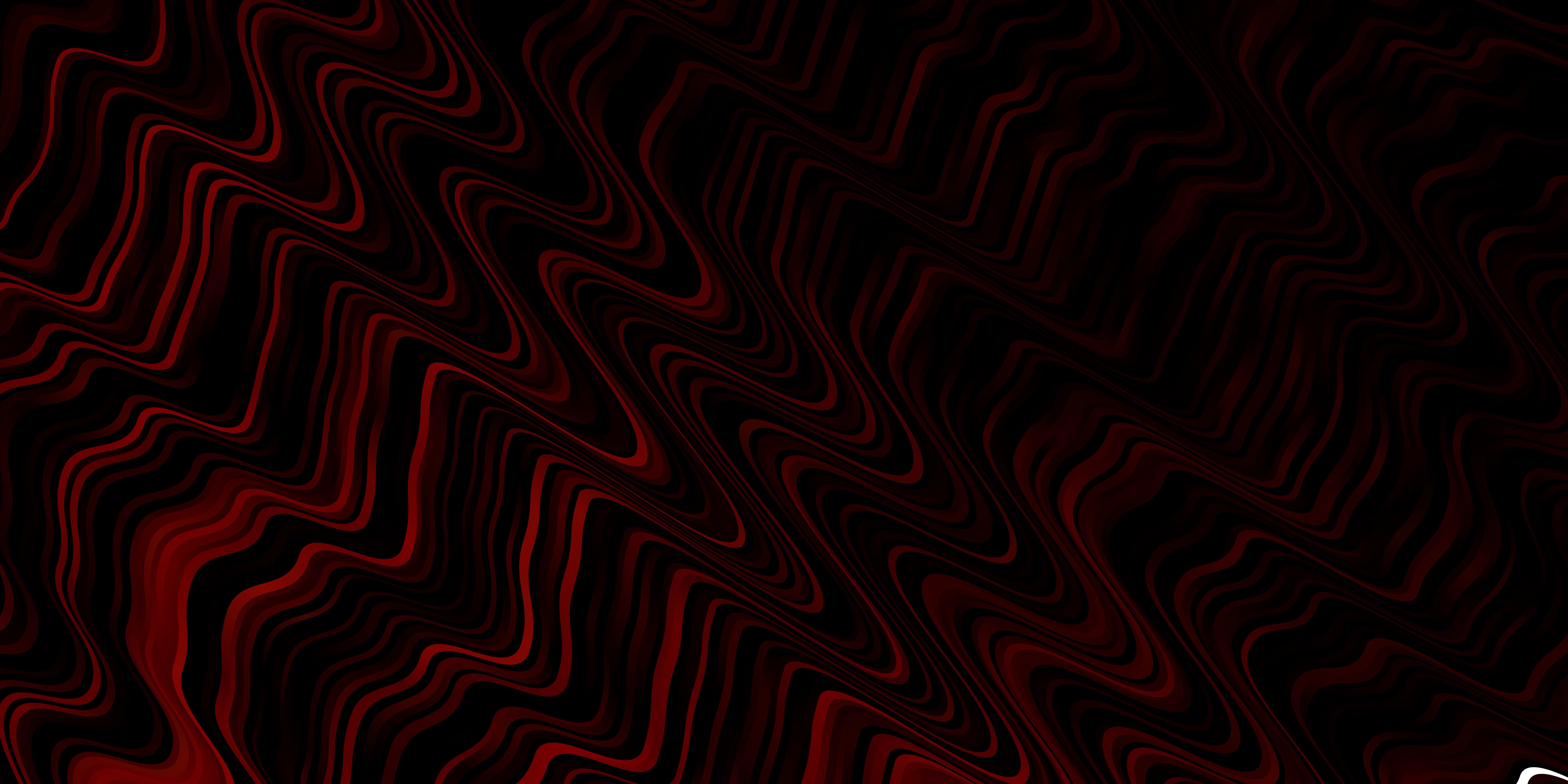 Dark Red Vector Background With Curved Lines Illustration In Halftone Style With Gradient