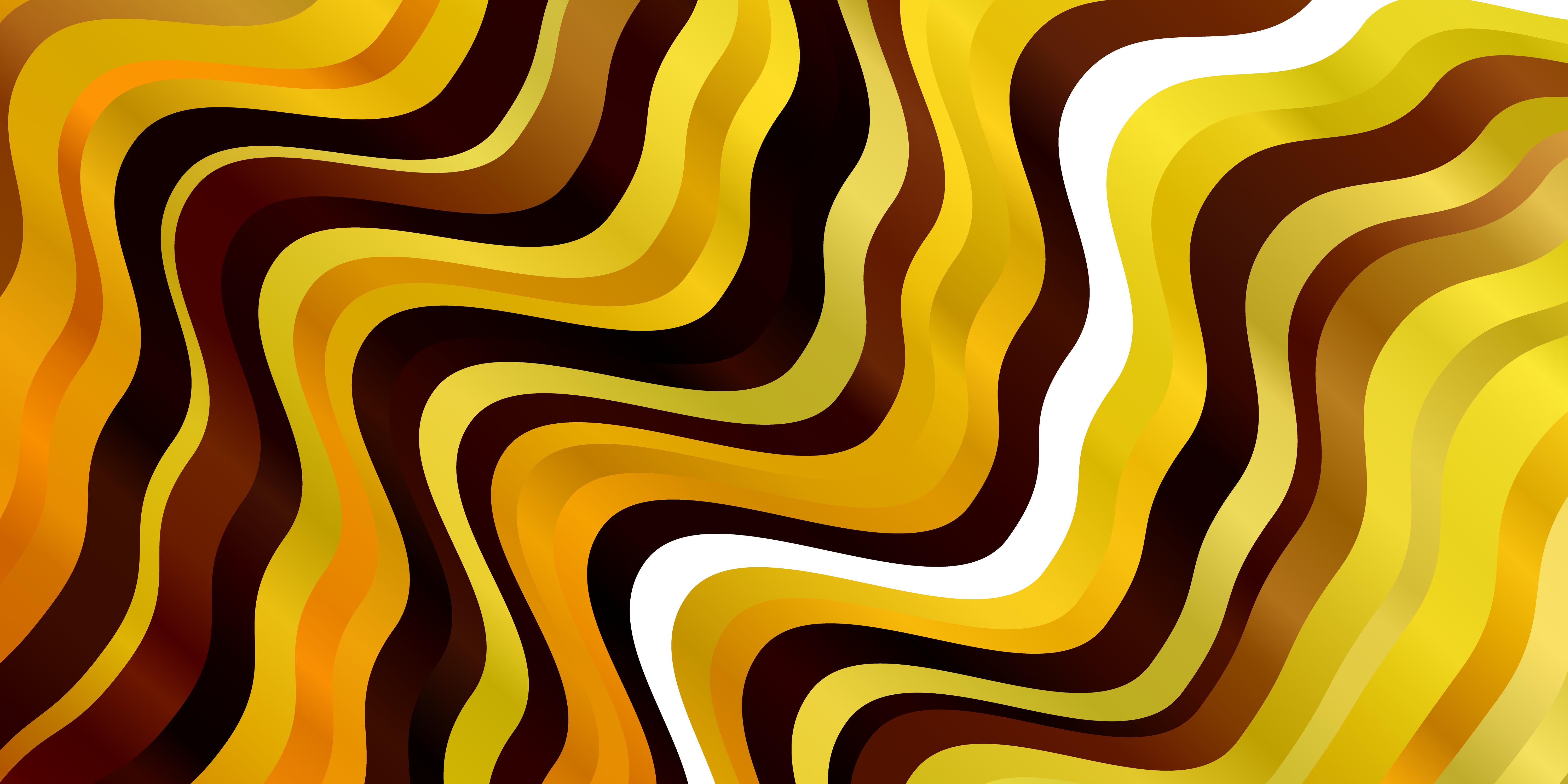 Light Orange Vector Backdrop With Curves Abstract Gradient Illustration With Wry Lines