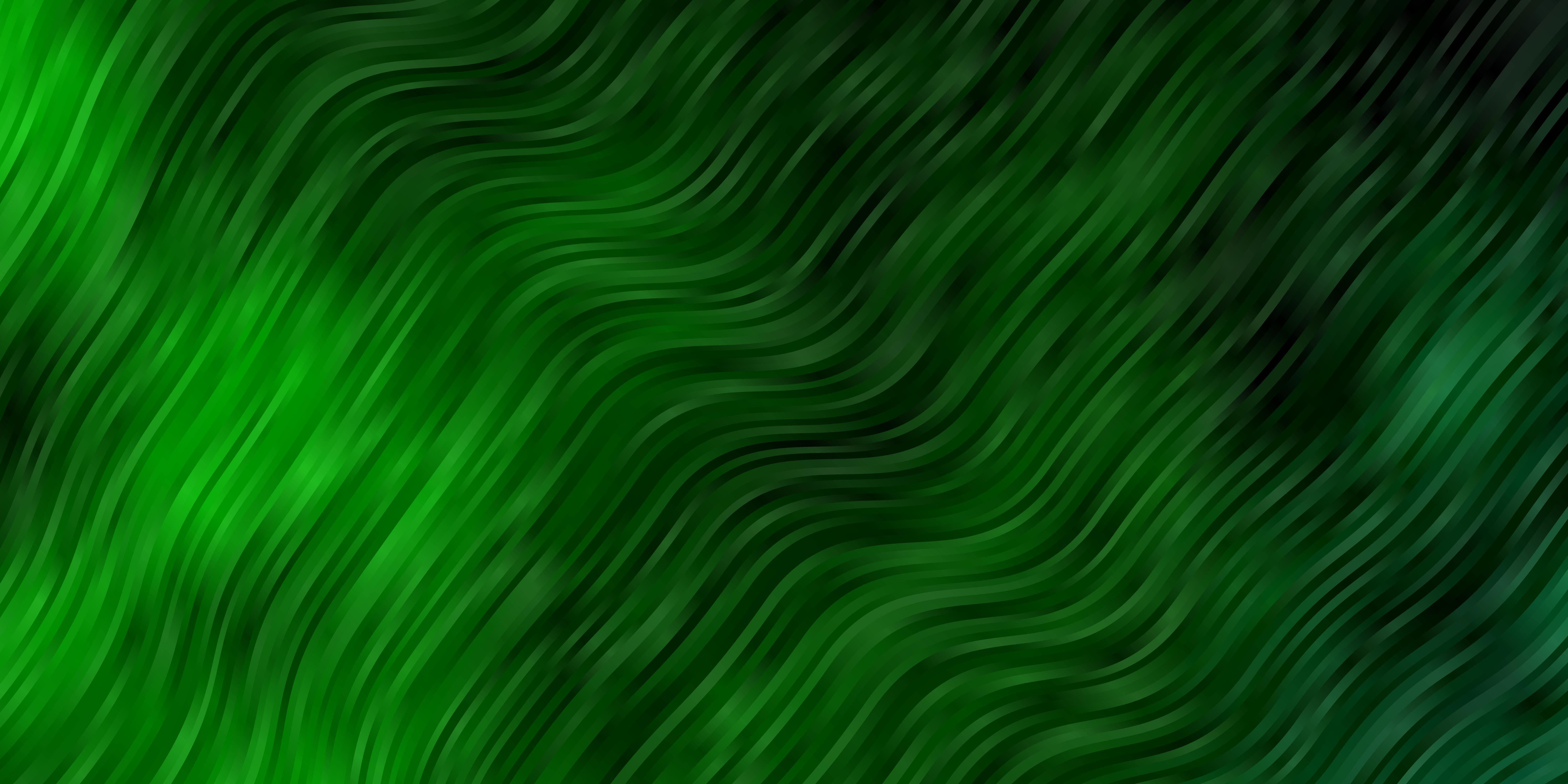 Dark Green Vector Layout With Circular Arc Illustration In Halftone Style With Gradient Curves