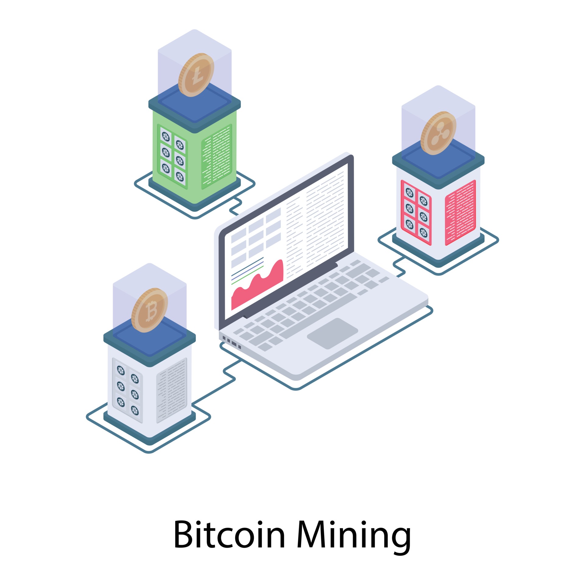 Bitcoin Data Mining 2752509 Vector Art at Vecteezy
