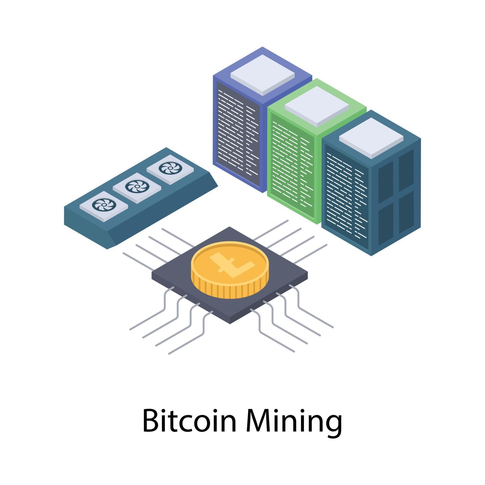 Bitcoin Data Mining 2752515 Vector Art at Vecteezy