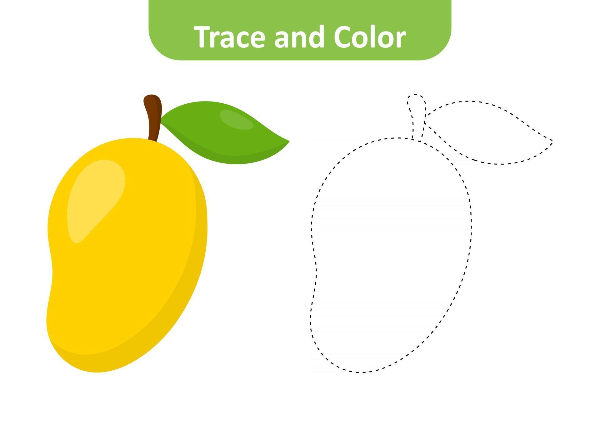Trace and Color for Kids, Mango Vector 2752766 Vector Art at Vecteezy Trace and Color for Kids, Mango Vector 2752766 Vector Art at Vecteezy