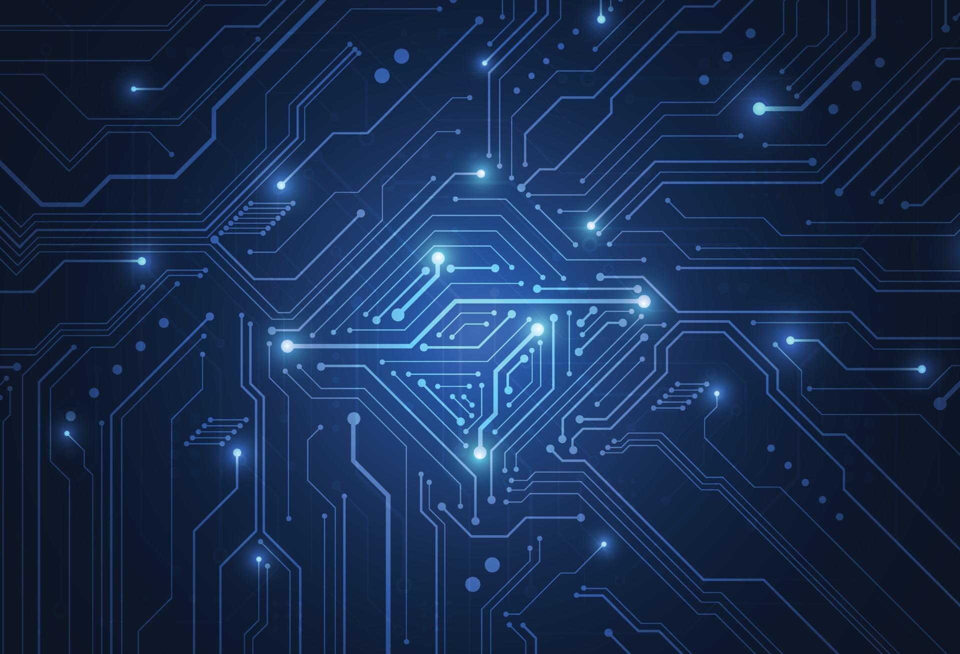 Abstract digital background with technology circuit board texture ...