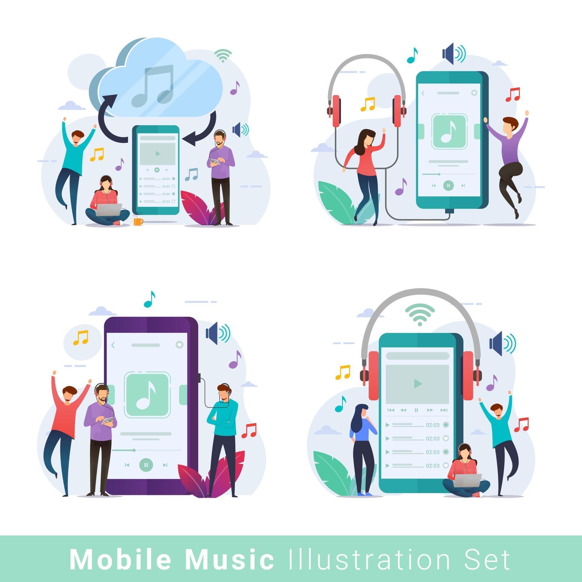 Mobile music player vector illustration set 2752941 Vector Art at Vecteezy Mobile music player vector illustration set 2752941 Vector Art at Vecteezy