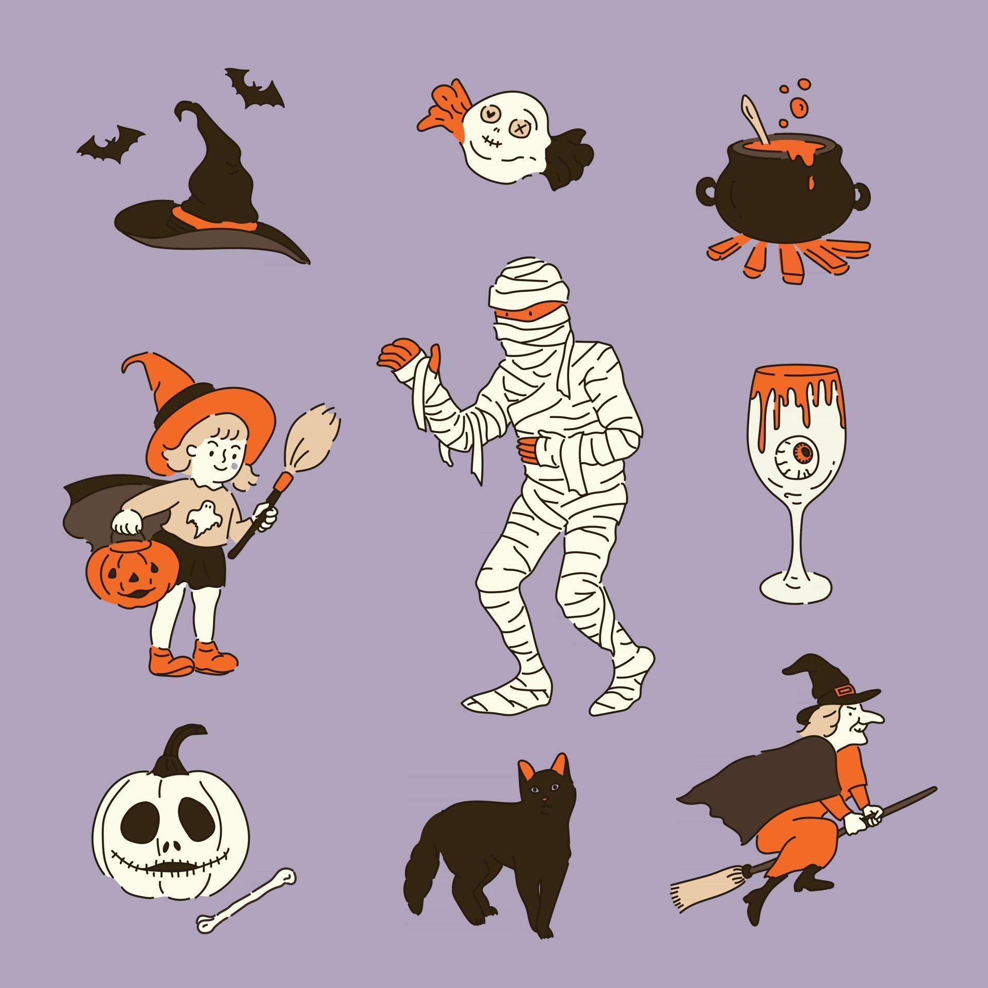 Collection Of Halloween Objects 2753433 Vector Art At Vecteezy Collection Of Halloween Objects 2753433 Vector Art At Vecteezy