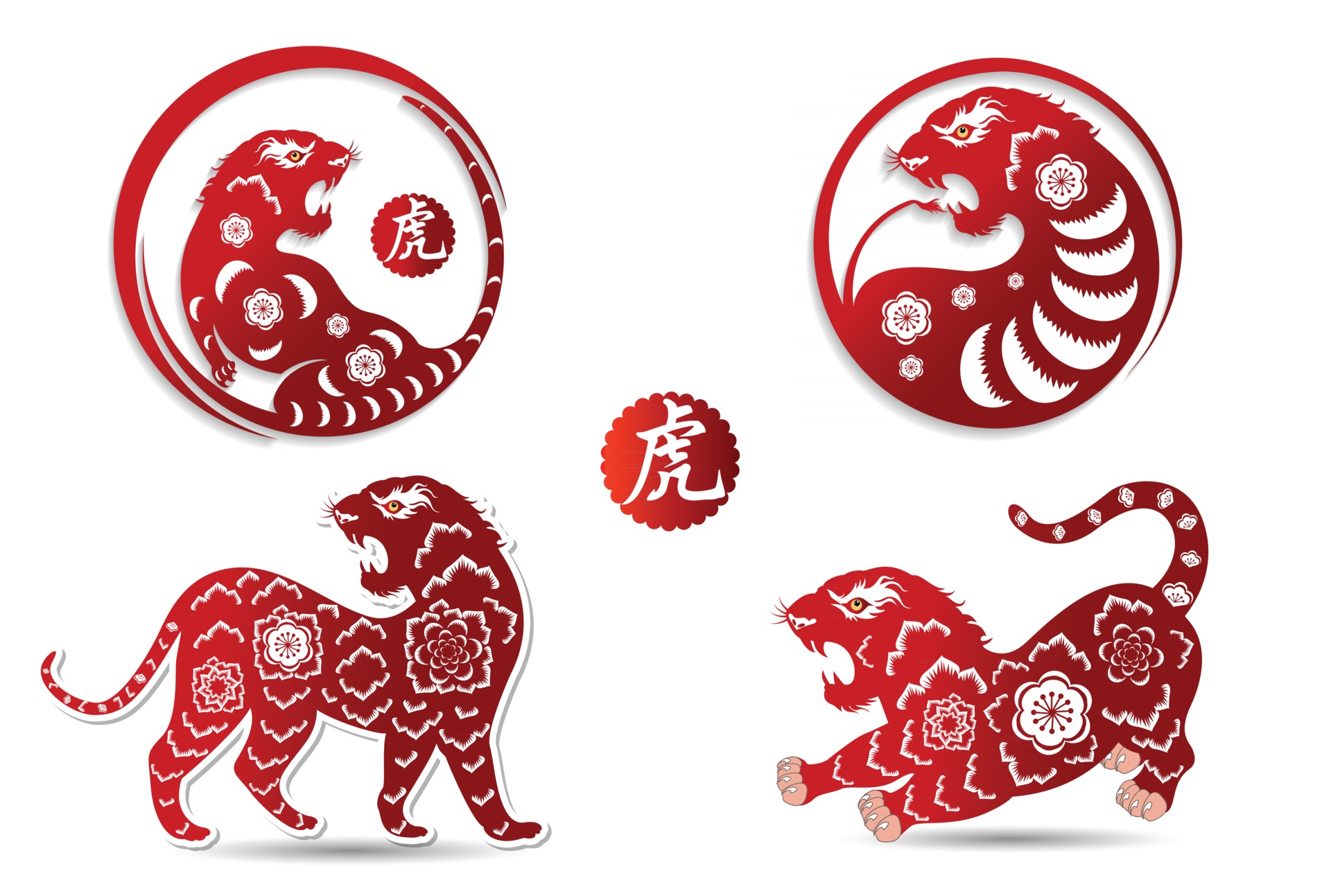 Happy Chinese new year 2022 - year of the Tiger. 2753608 Vector Art at ...