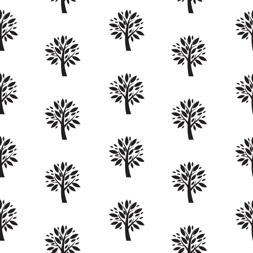 Abstract Vector Tree Seamless Pattern Background Illustration 2754418 ...