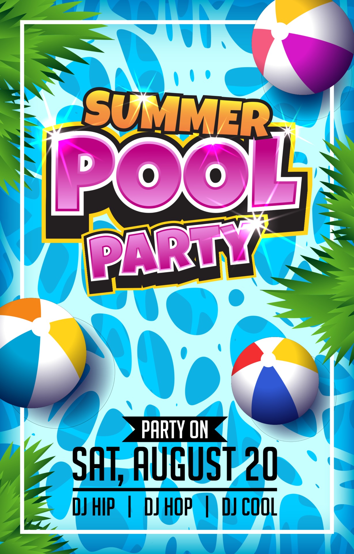 Pool Party Flyer Template