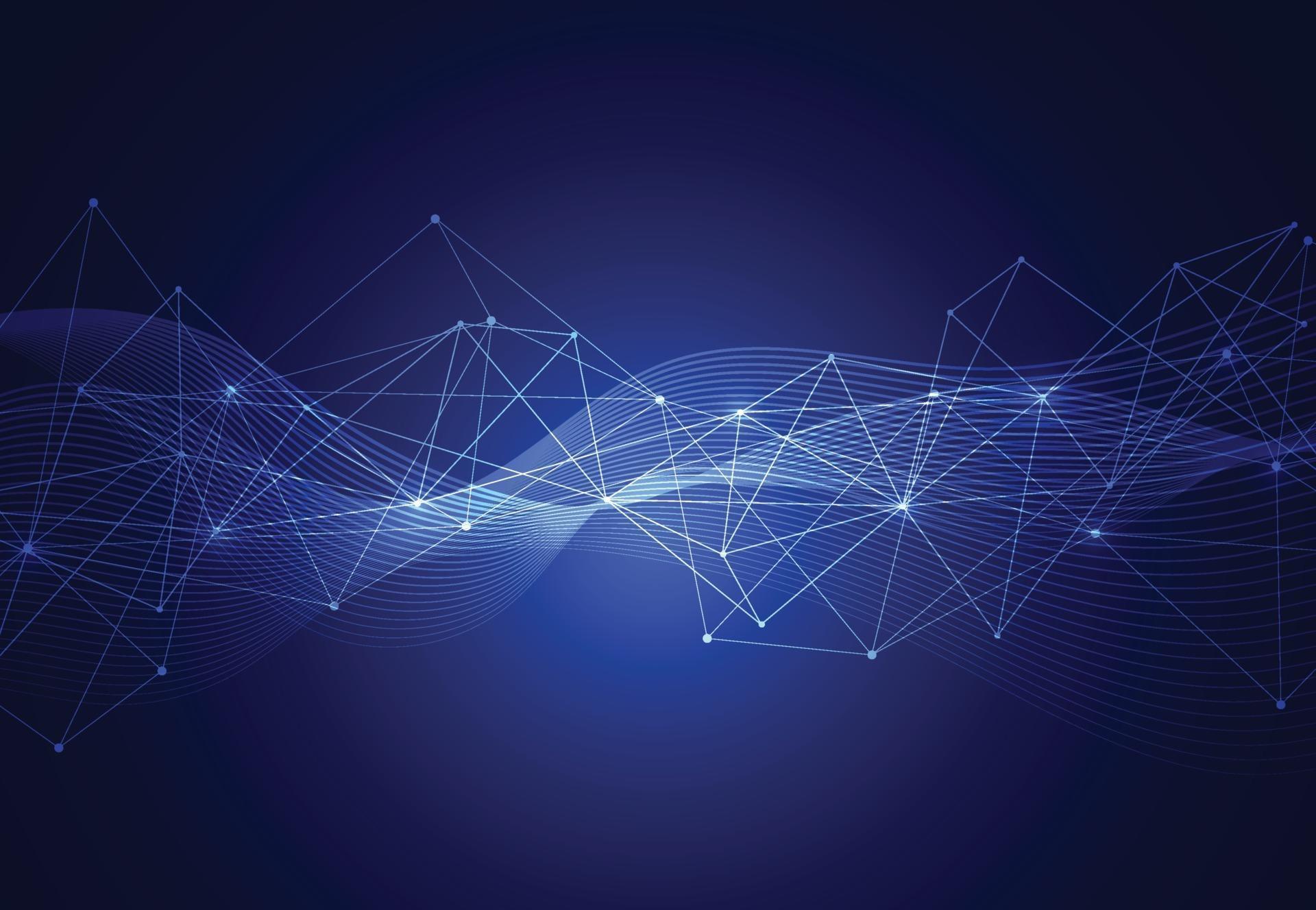 Abstract Connecting Dots And Lines With Geometric Background Modern