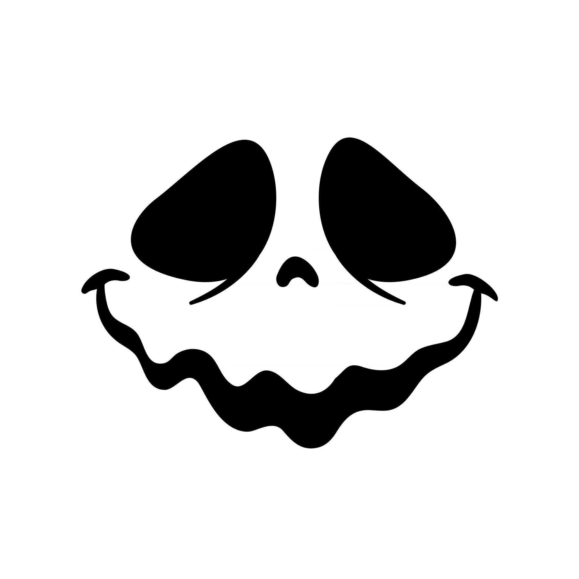 Scary Ghost Horror Face Silhouette Vector For Carving On Halloween ... Scary Ghost Horror Face Silhouette Vector For Carving On Halloween ...