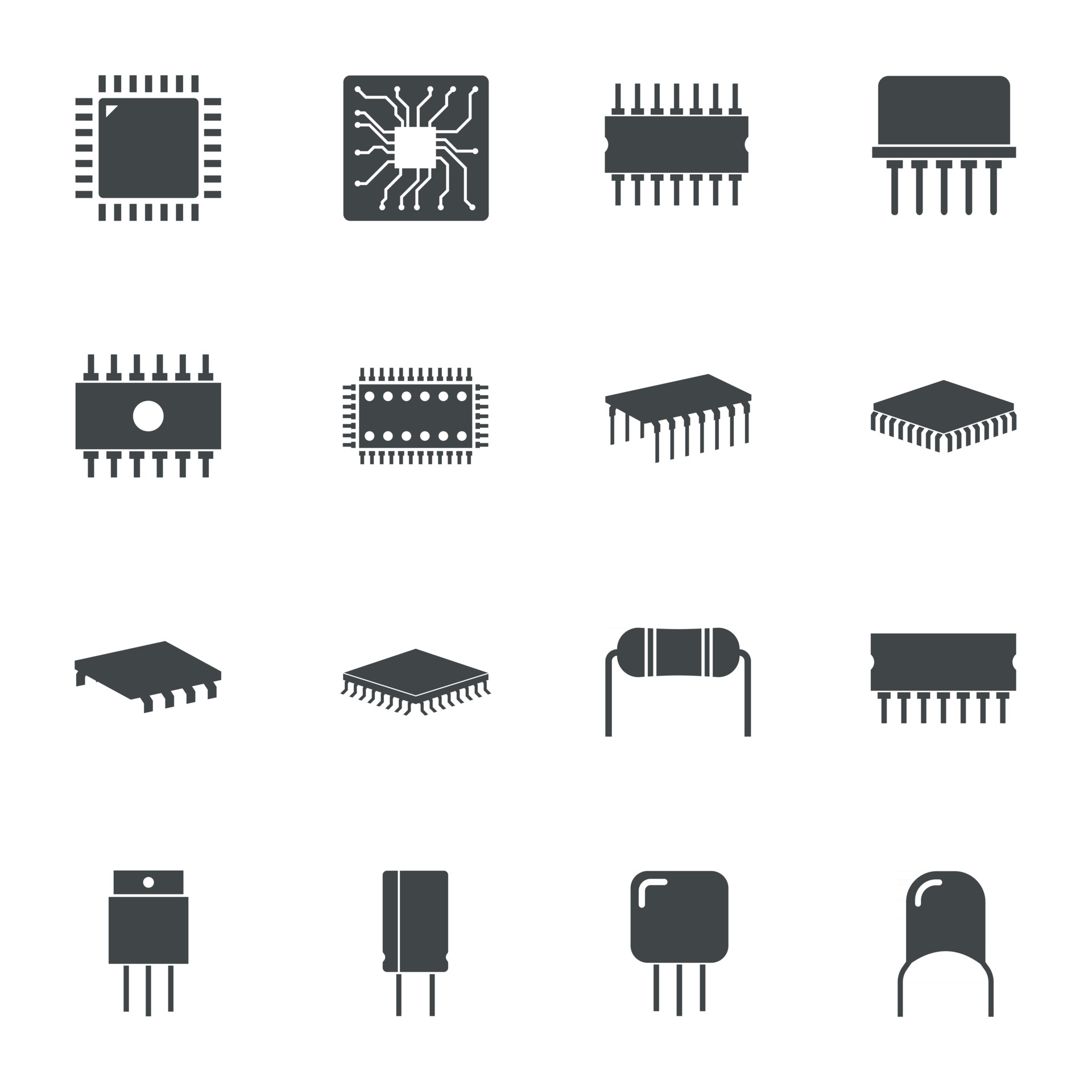 Electronic microchip components icons. Vector illustration 2756912 ... Electronic microchip components icons. Vector illustration 2756912 ...