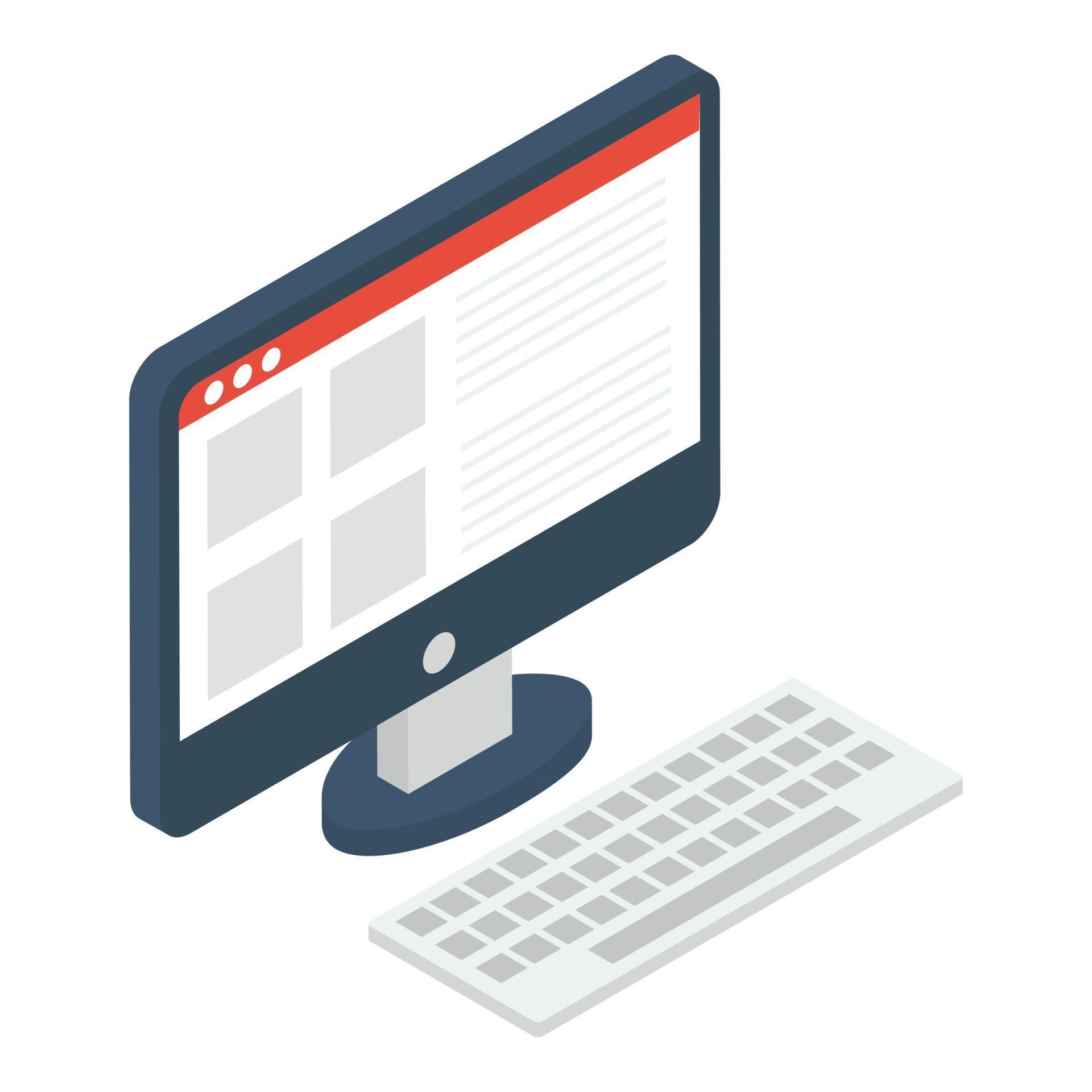 Desktop Computer Elements 2758467 Vector Art at Vecteezy