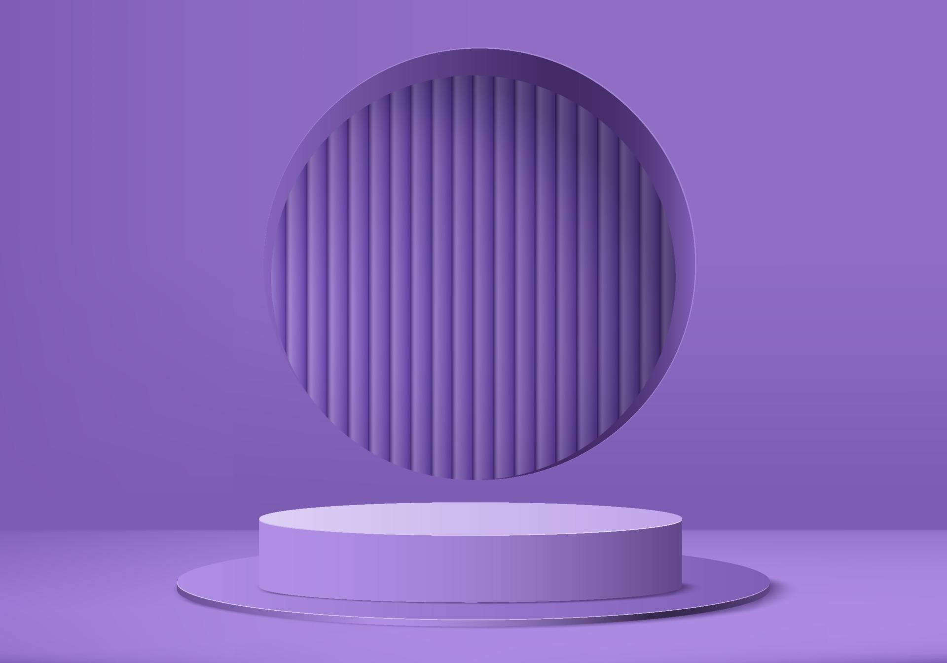 Cylinder Abstract Minimal Scene With Geometric Platform Summer