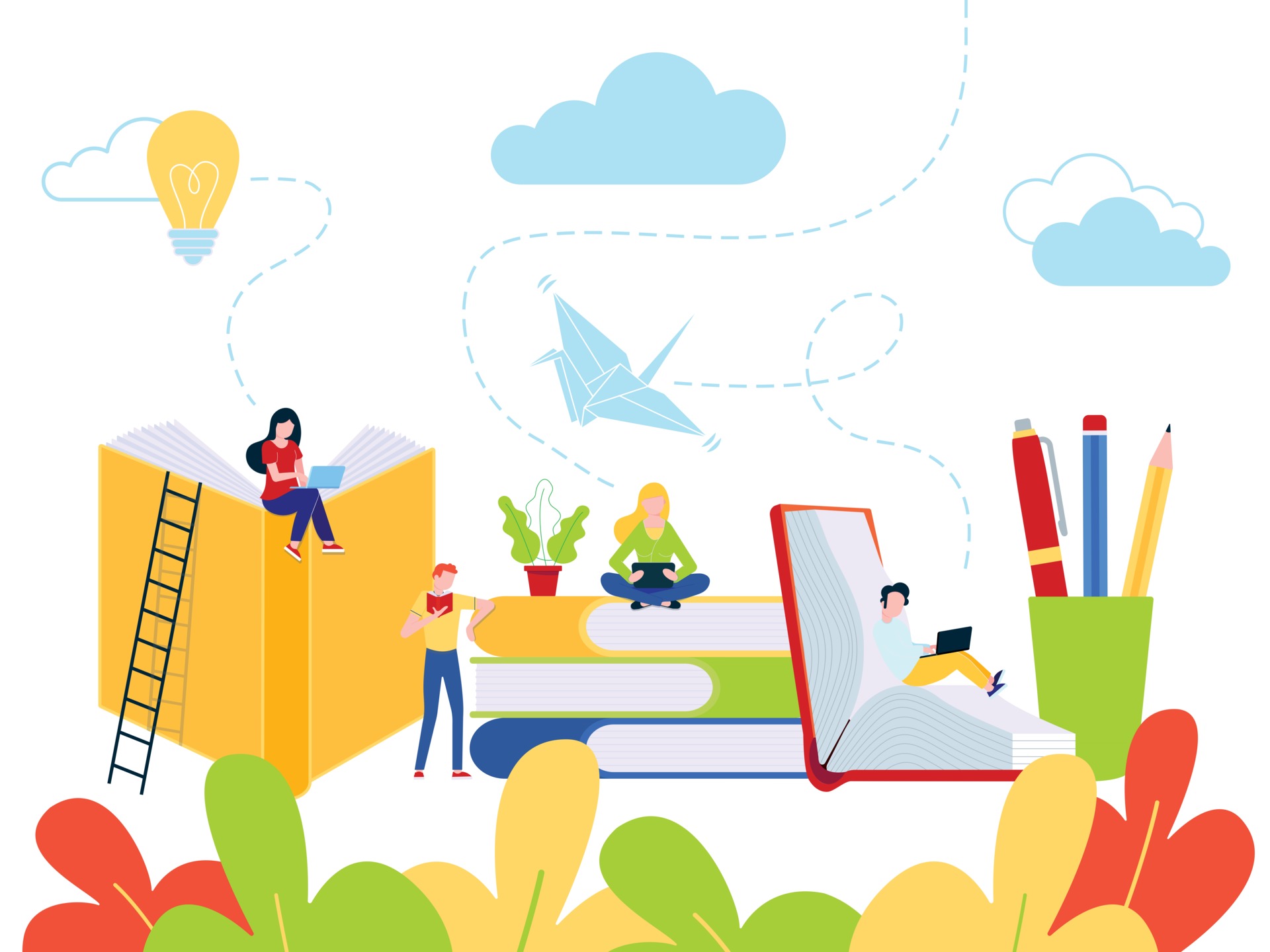 concepto de educación de cursos de capacitación tutorial en línea ...