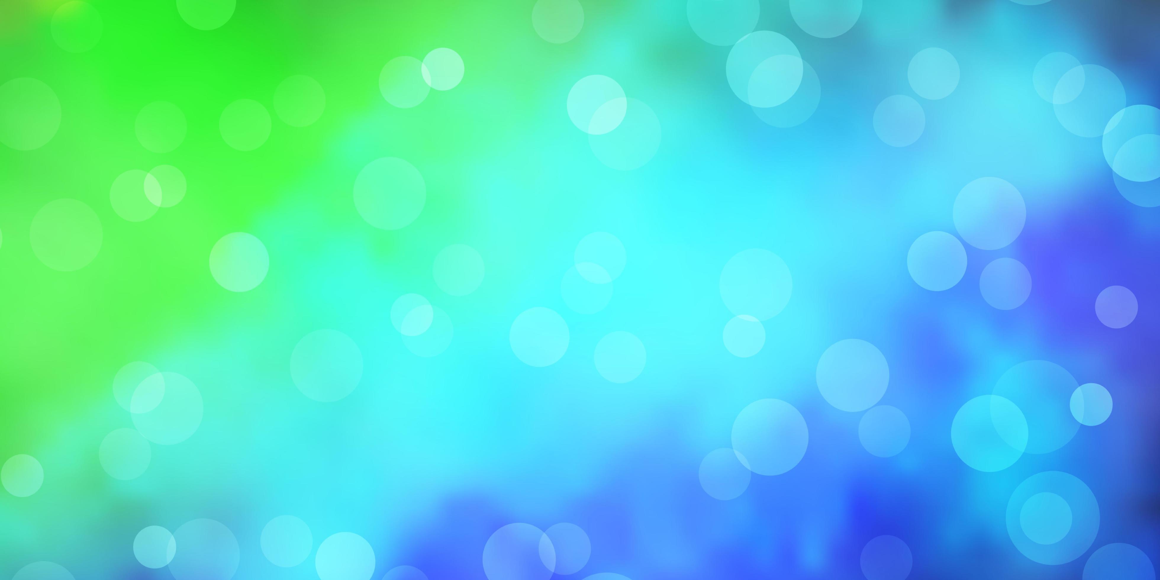 Light Blue Green Vector Texture With Disks Abstract Colorful Disks On Simple Gradient