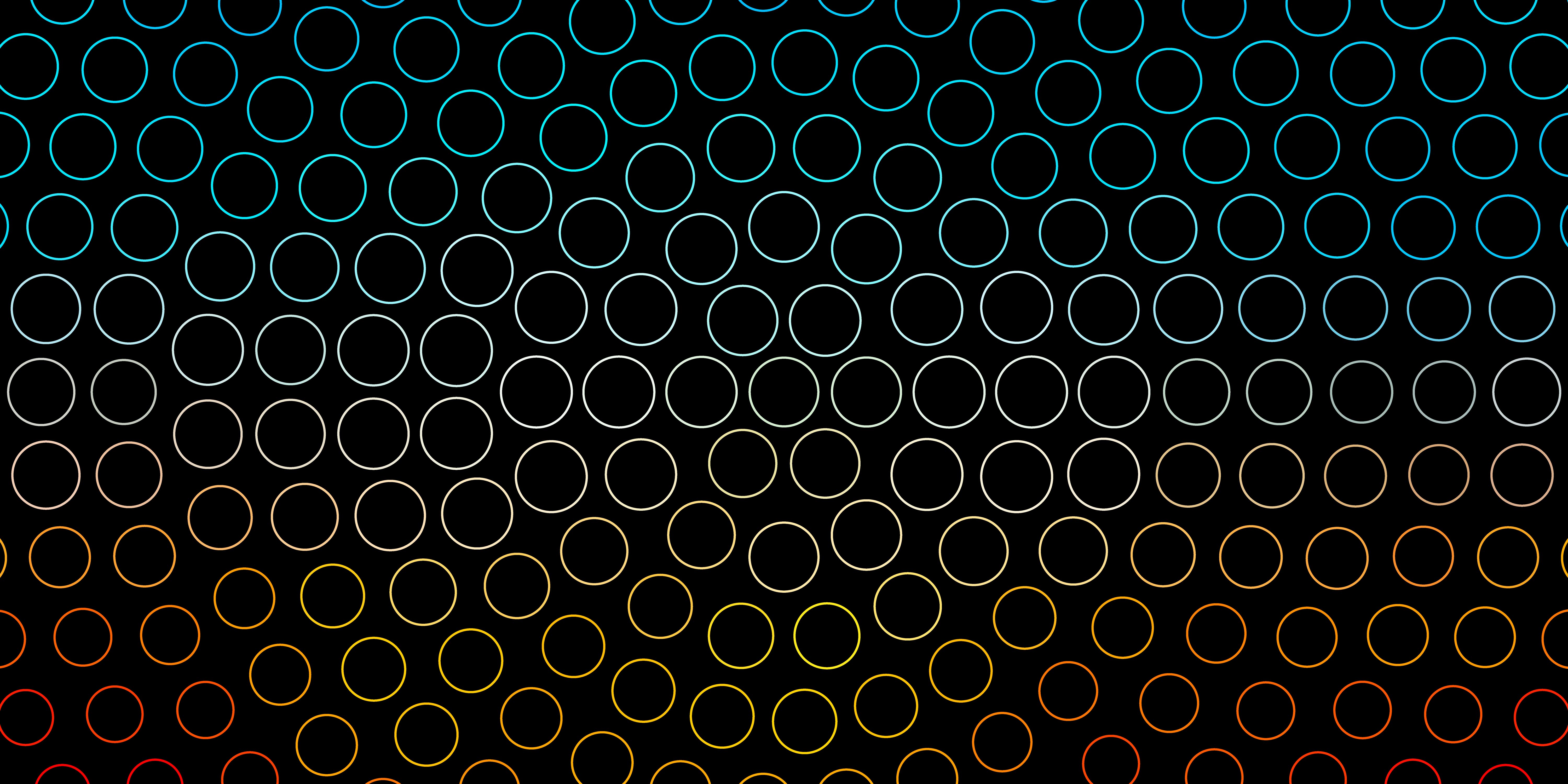 Dark Blue Yellow Vector Backdrop With Circles Abstract Colorful Disks On Simple Gradient