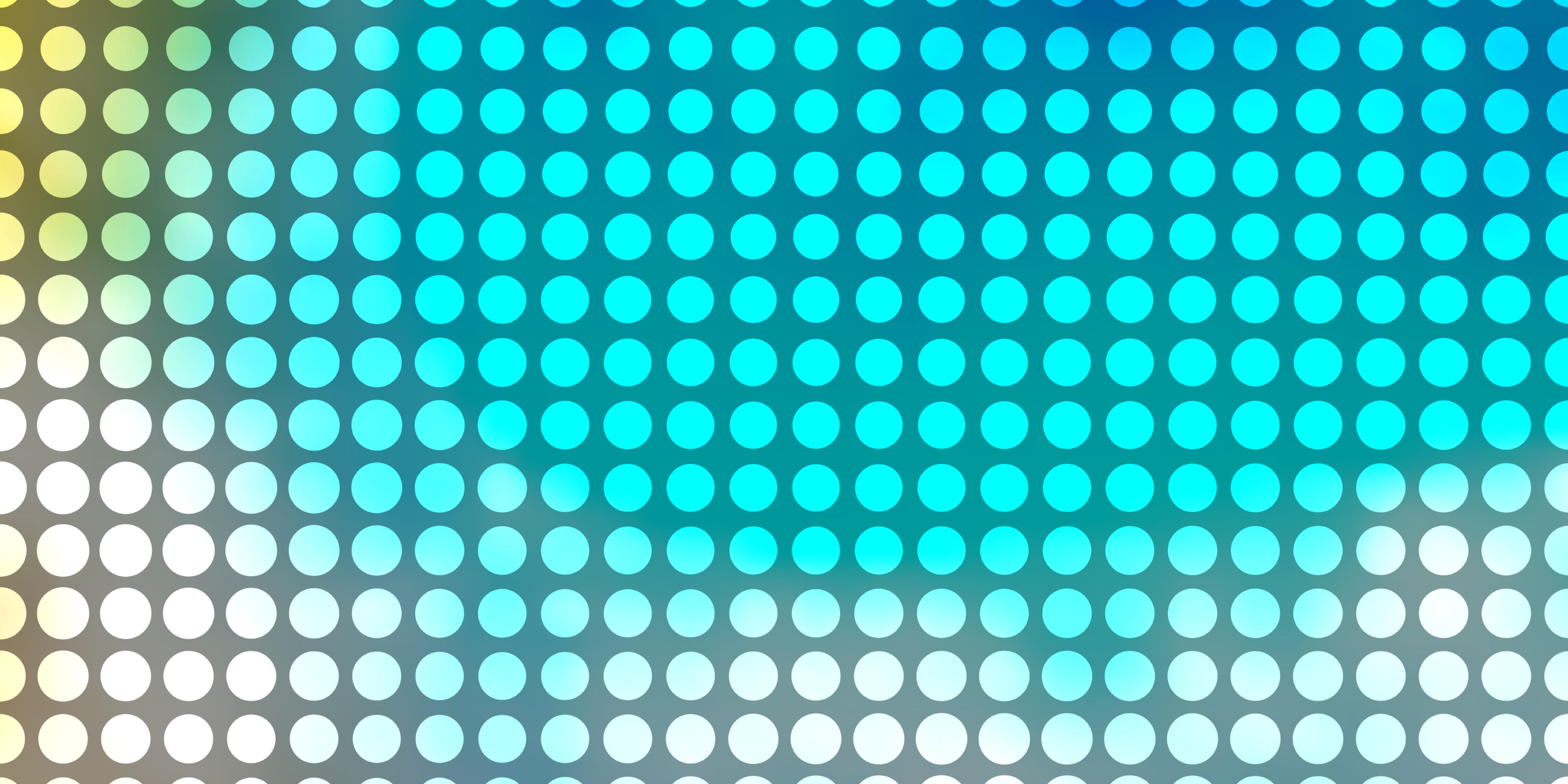 Light Blue Yellow Vector Texture With Circles Abstract Colorful Disks On Simple Gradient