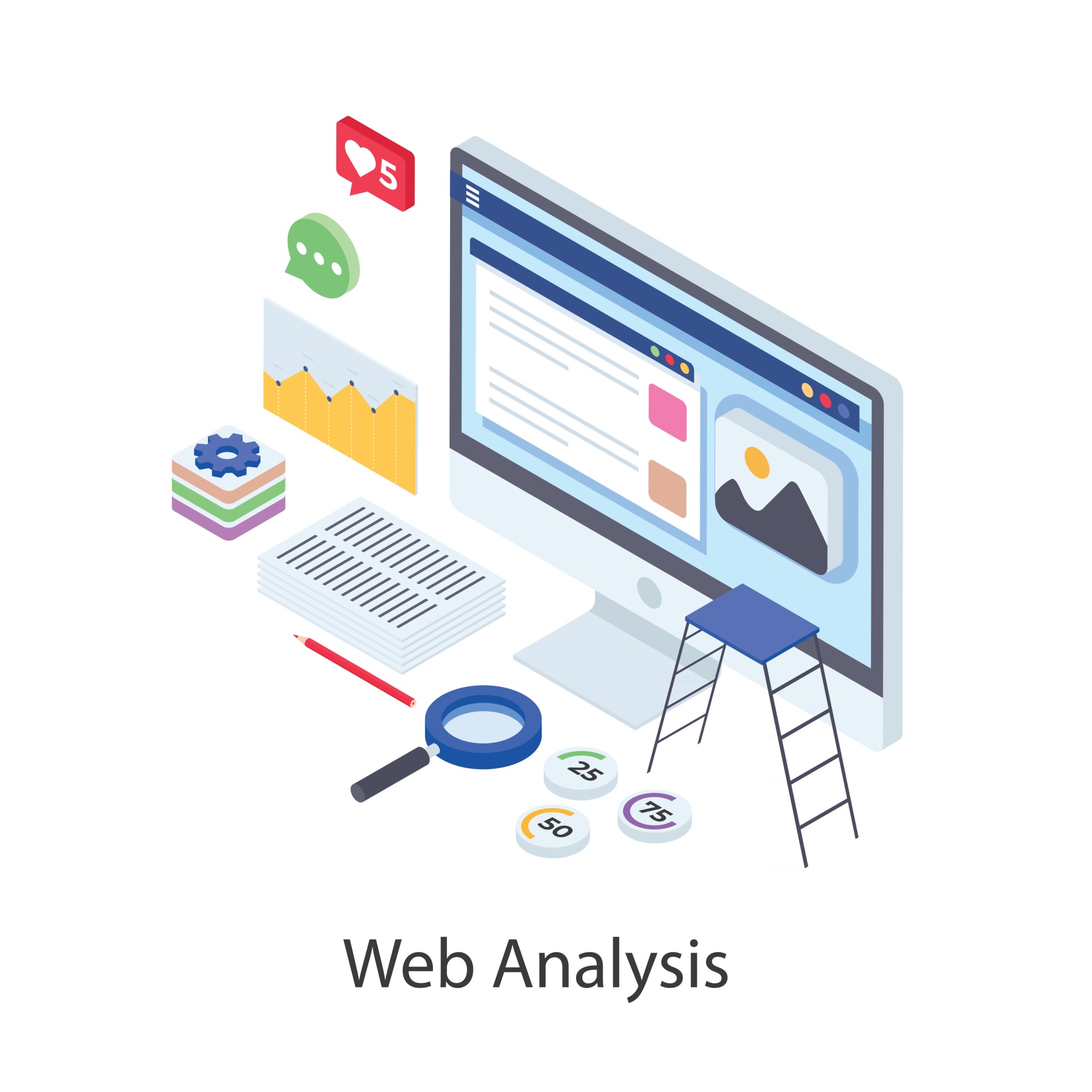 Web Analysis and Data 2762652 Vector Art at Vecteezy