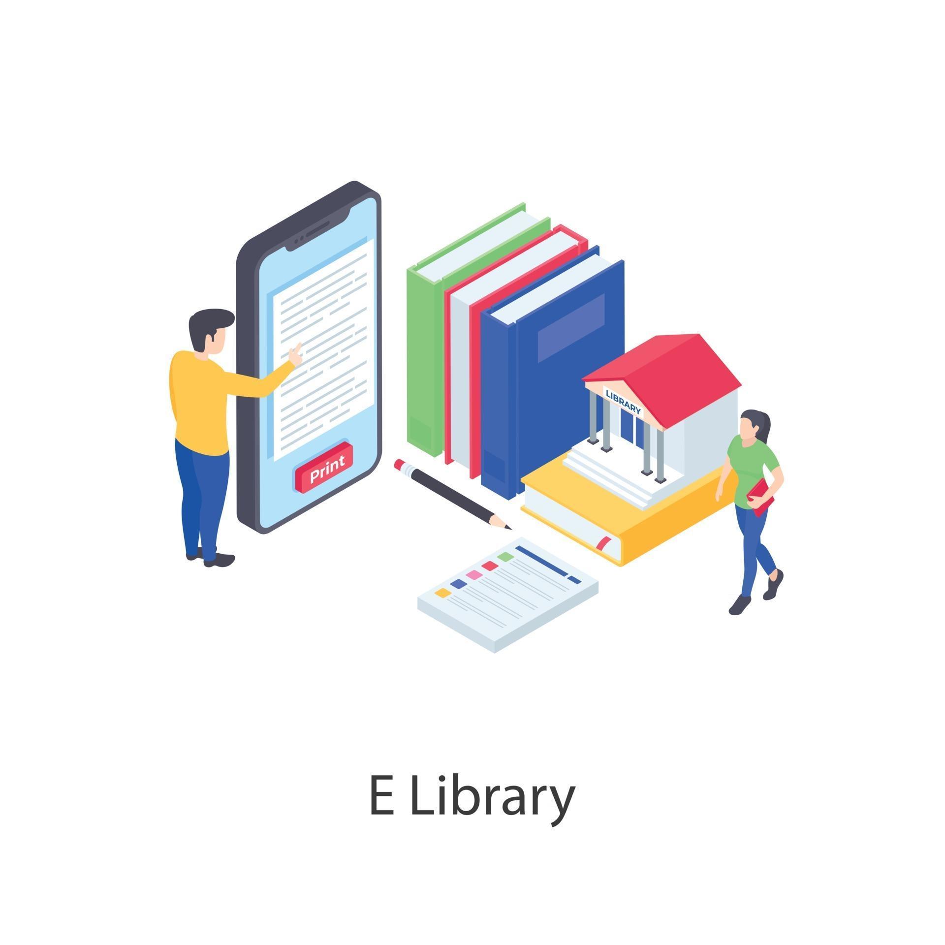 E Library Elements 2762697 Vector Art at Vecteezy