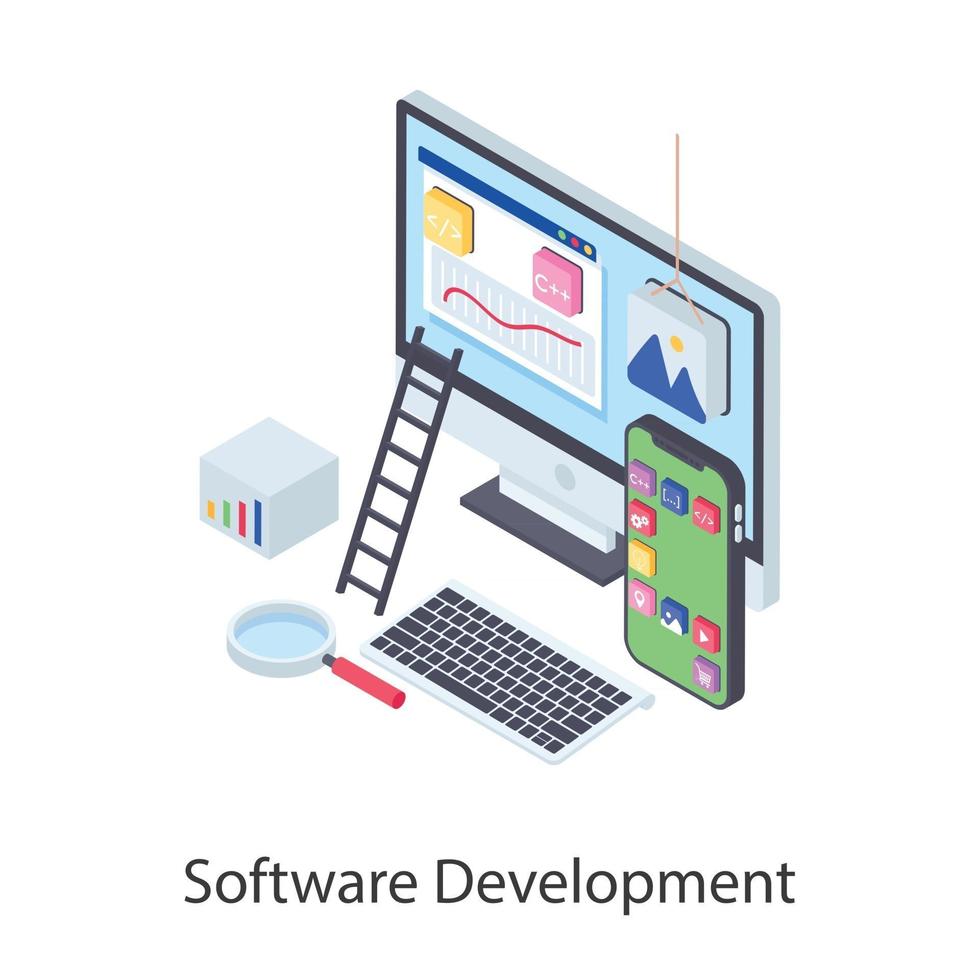 Software Development Elements 2762704 Vector Art at Vecteezy