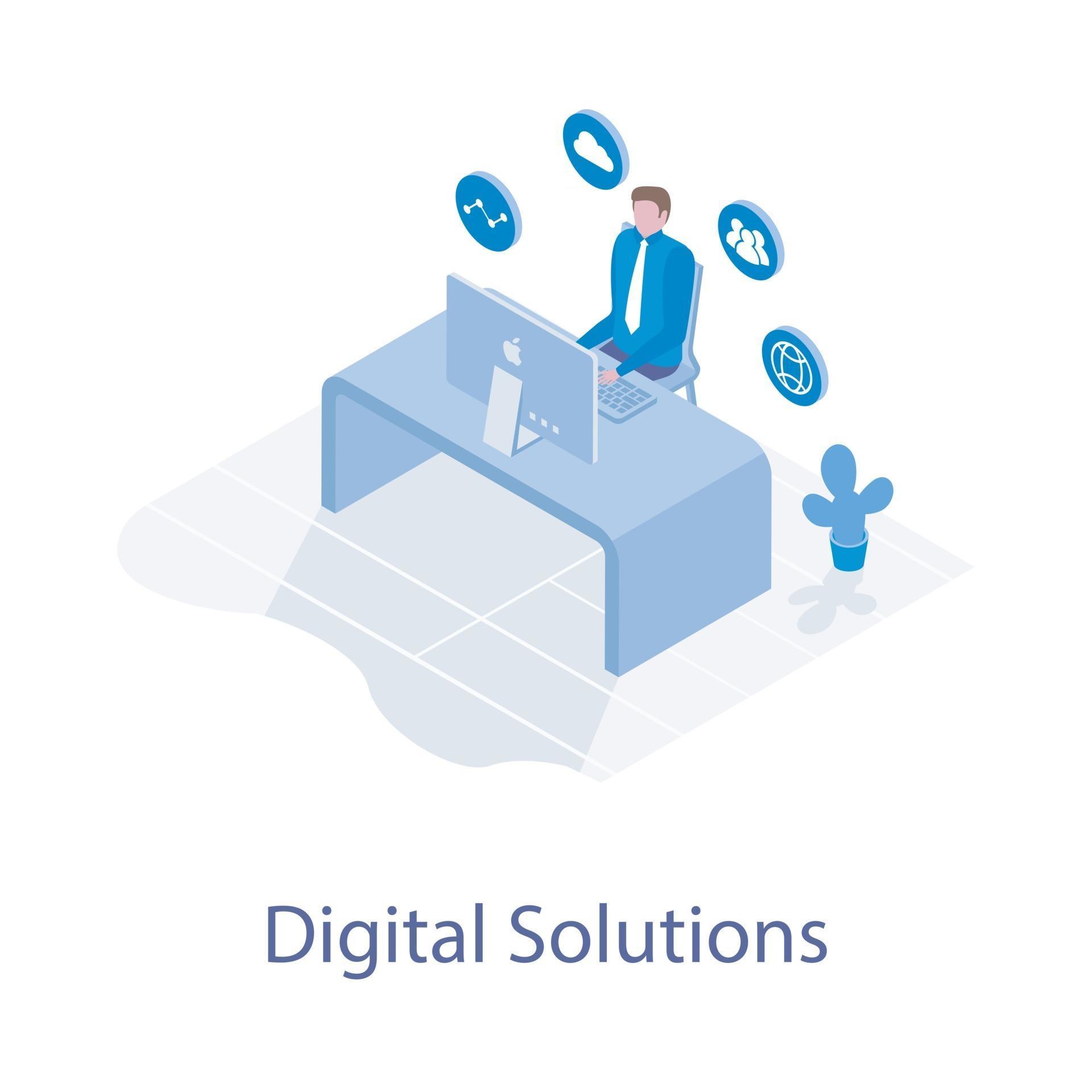 Digital Solution Elements 2762707 Vector Art at Vecteezy