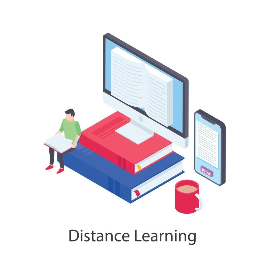Distance Learning Concepts 2762768 Vector Art at Vecteezy